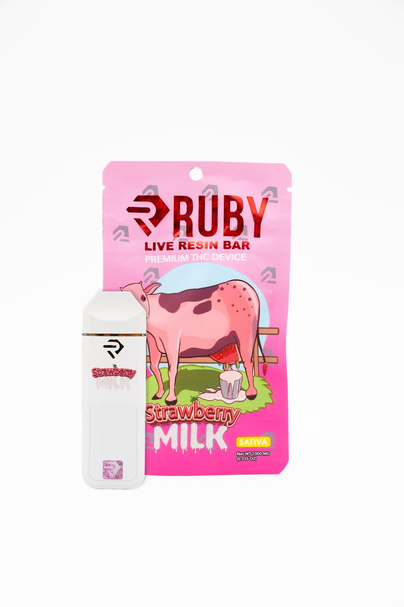 RUBY Strawberry Milk Live Resin All In One 1000mg - Ruby Concentrates