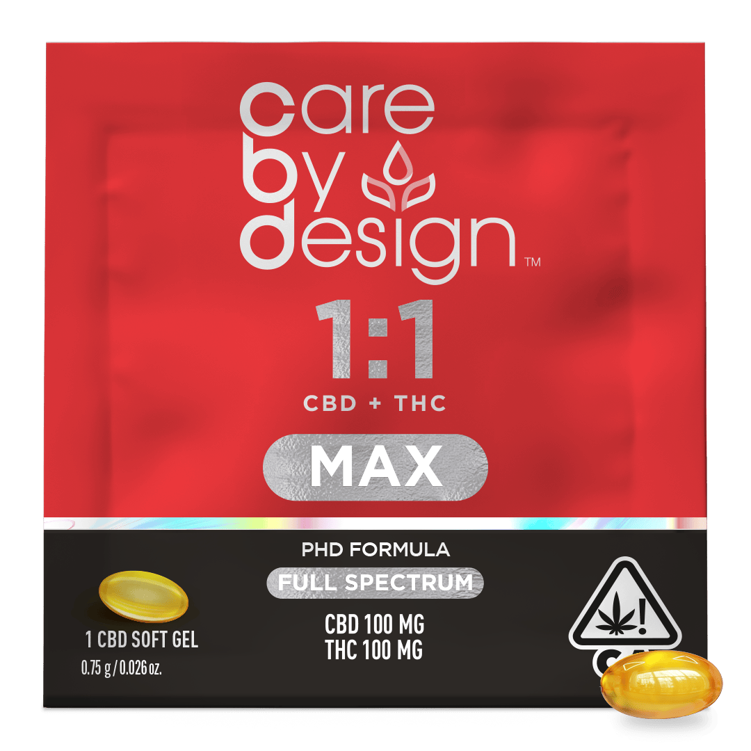 Care By Design | 1:1 MAX Full Spectrum CBD Soft Gels 100mg THC 1ct ...