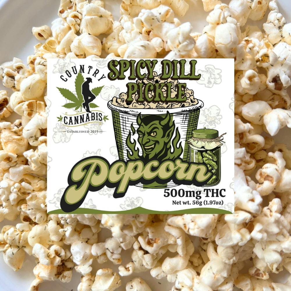Spicy Dill Pickle | Popcorn Snack | 500 MG - Country Cannabis