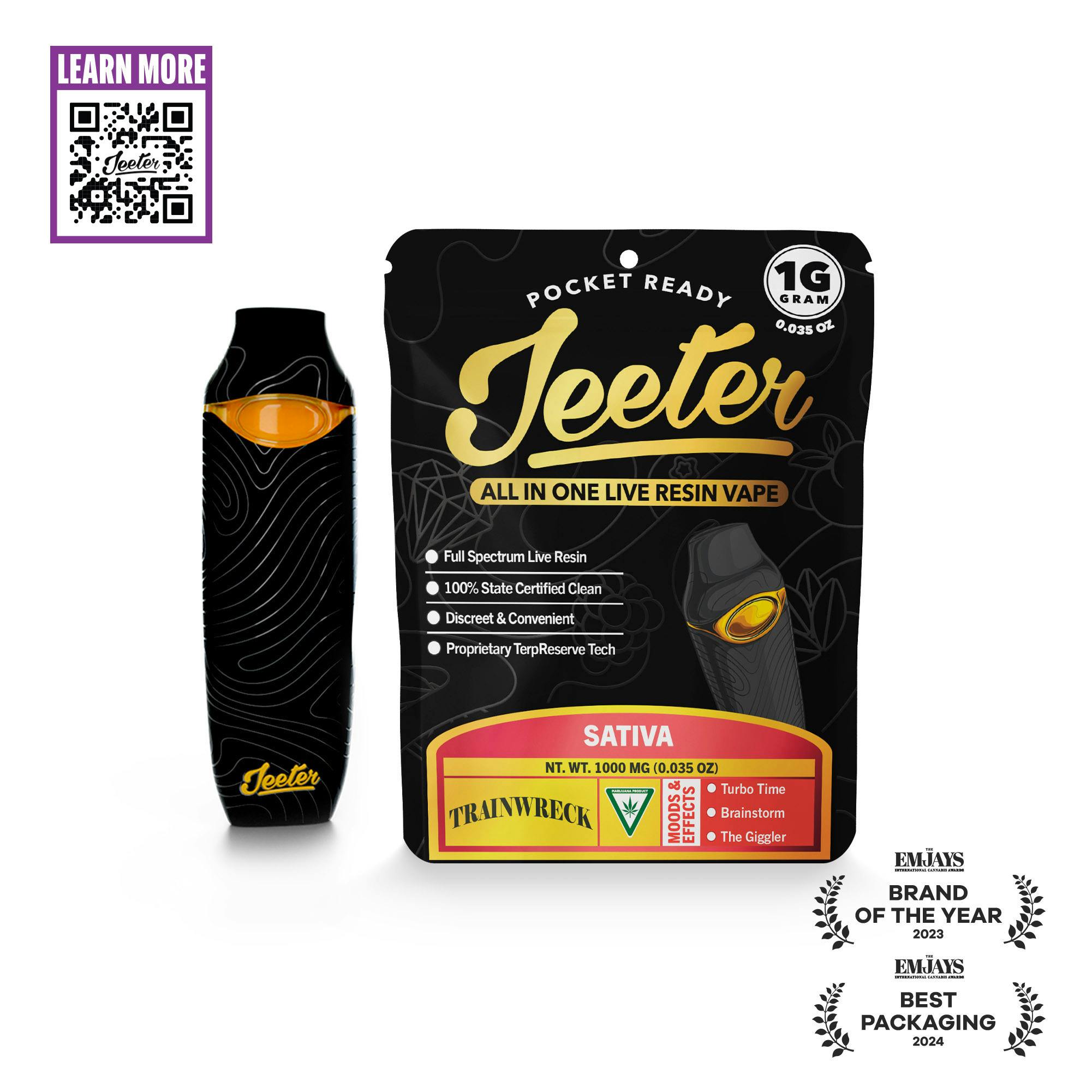 Jeeter All In One Live Resin Vape - Trainwreck - Jeeter