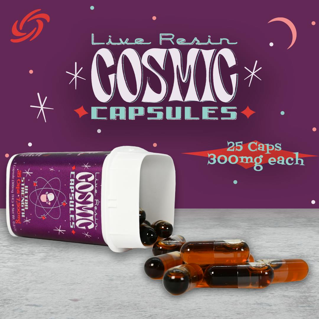 Cosmic Capsule - Hybrid - 25 Capsules - 300mg Per Capsule - Tribe