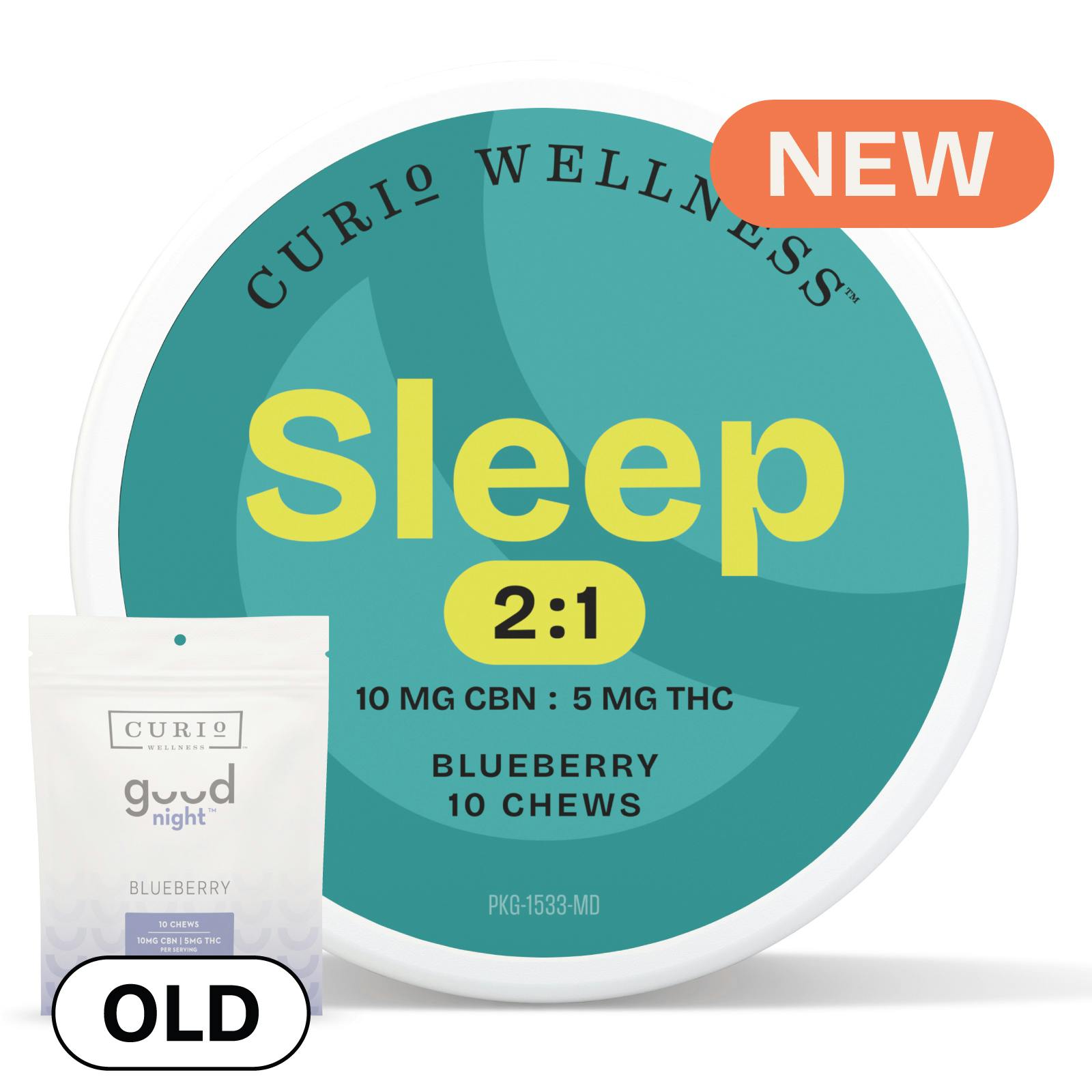 Sleep 2:1 Blueberry Chews [10mg CBN: 5mg THC/10ct] (Formerly Good Night ...