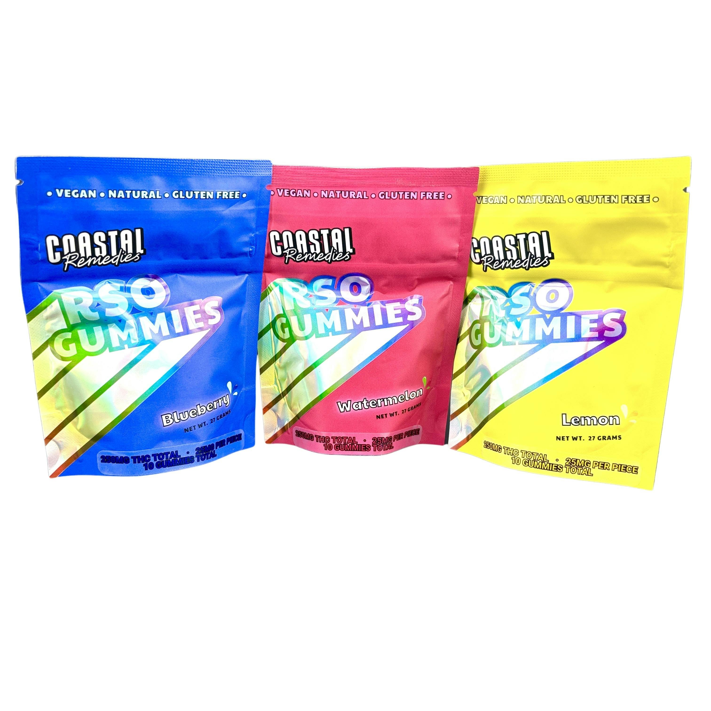 250mg Blueberry RSO Gummies | Coastal Remedies - Coastal Remedies