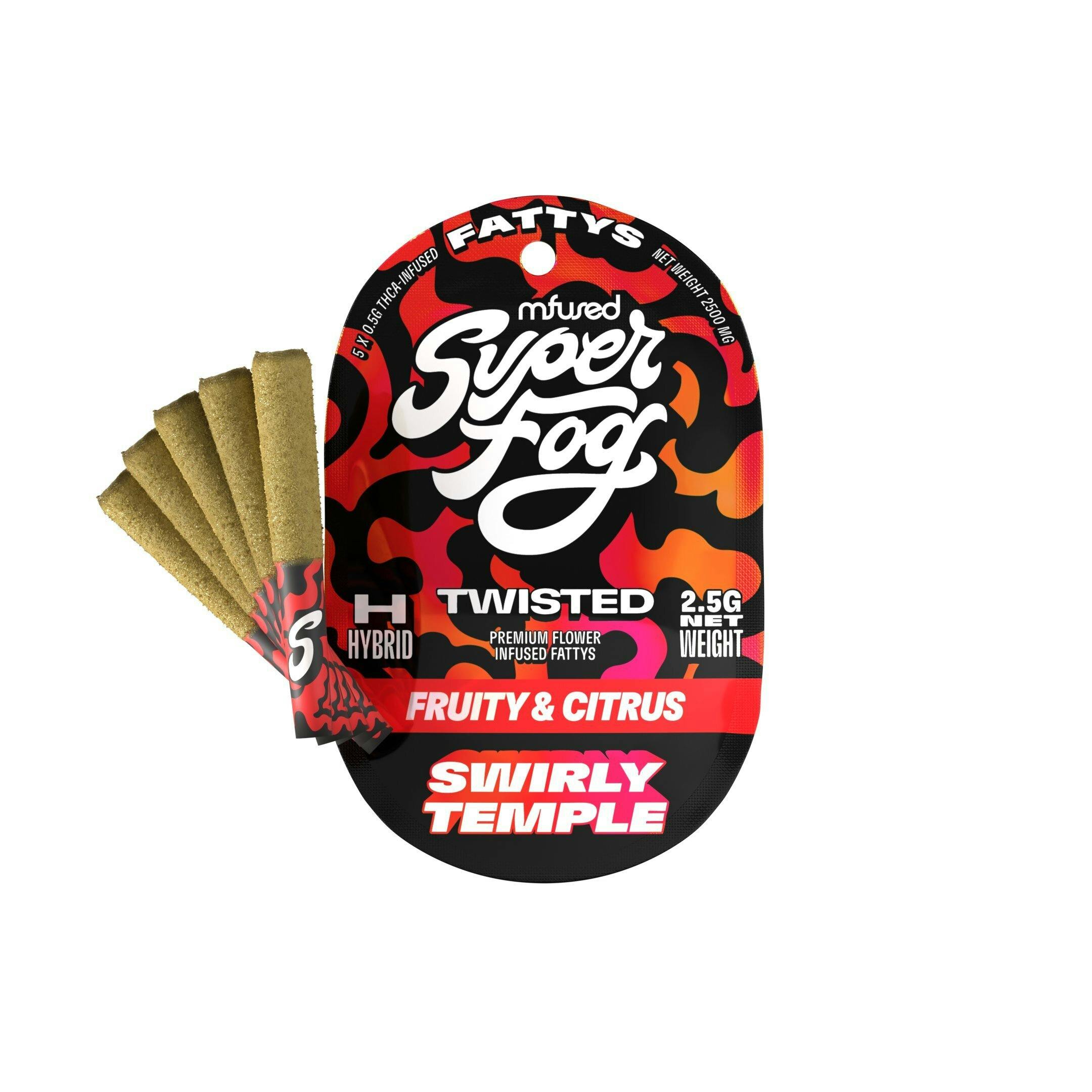 Super Fog Twisted | Swirly Temple | Infused Fattys .5g [5pk] - Super Fog