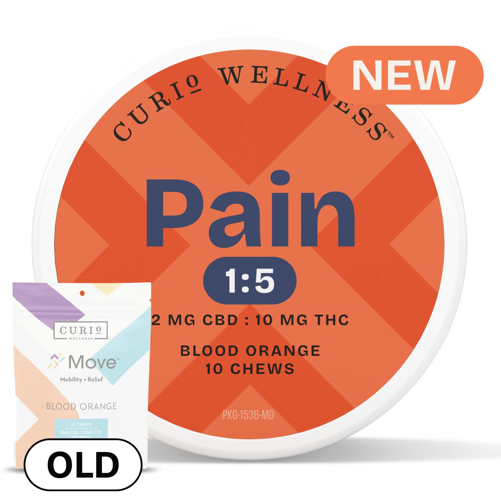 Pain 1:5 Blood Orange Chews (Formerly Move) - Curio Wellness™