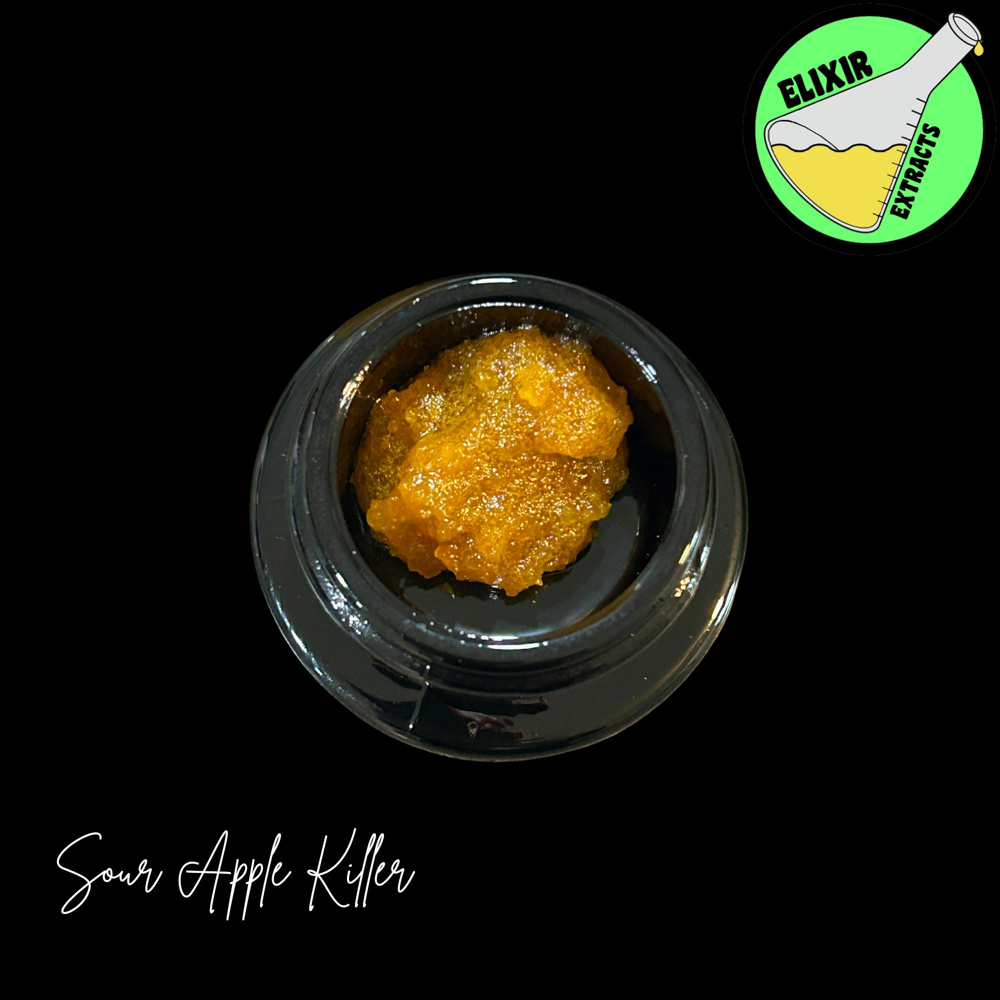 Sour Apple Cured Resin Baller Jar (3.5G) - Elixir Extracts