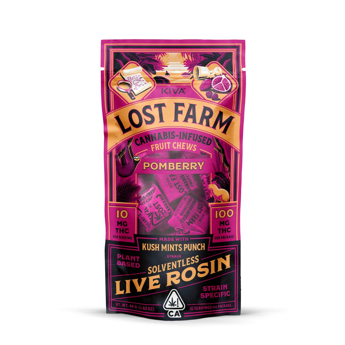 Lost Farm 'Pomberry x Kush Mints Punch' Live Rosin Chews [10pk] - MJ ...