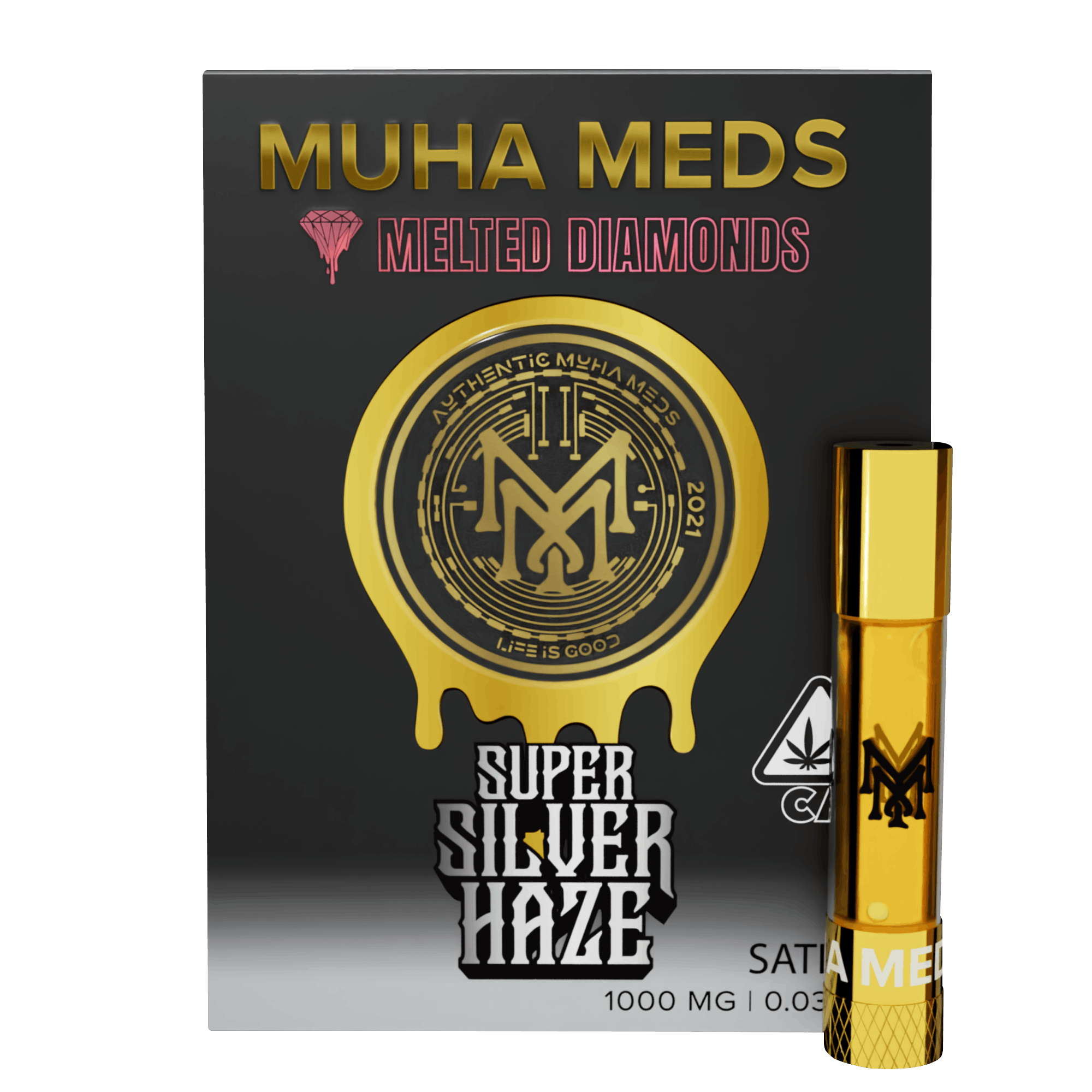 Super Silver Haze Melted Diamond Cart - Muha Meds