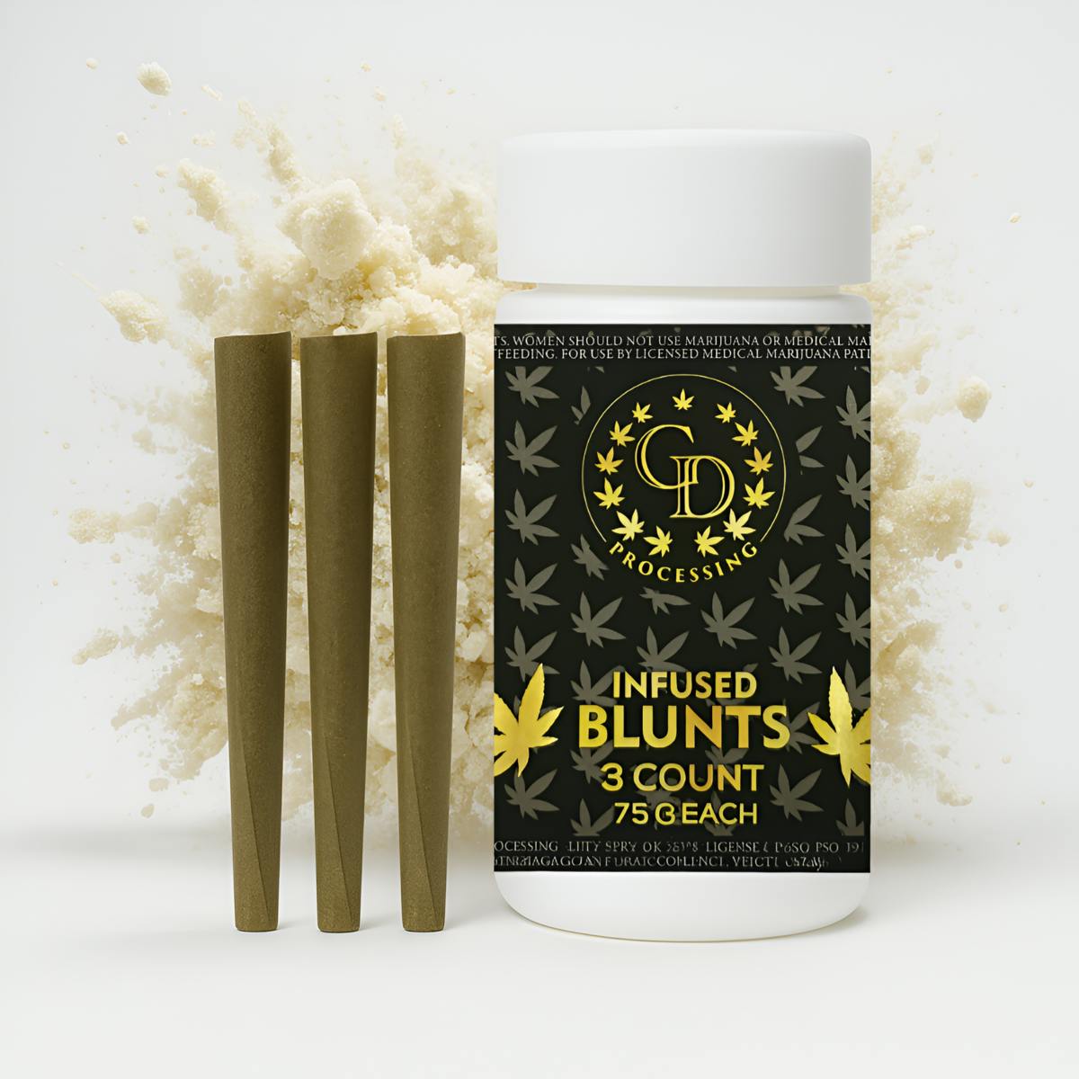 3PK DURBAN POISON INFUSED BLUNT .75G EA - GD CANNABIS PROCESSING