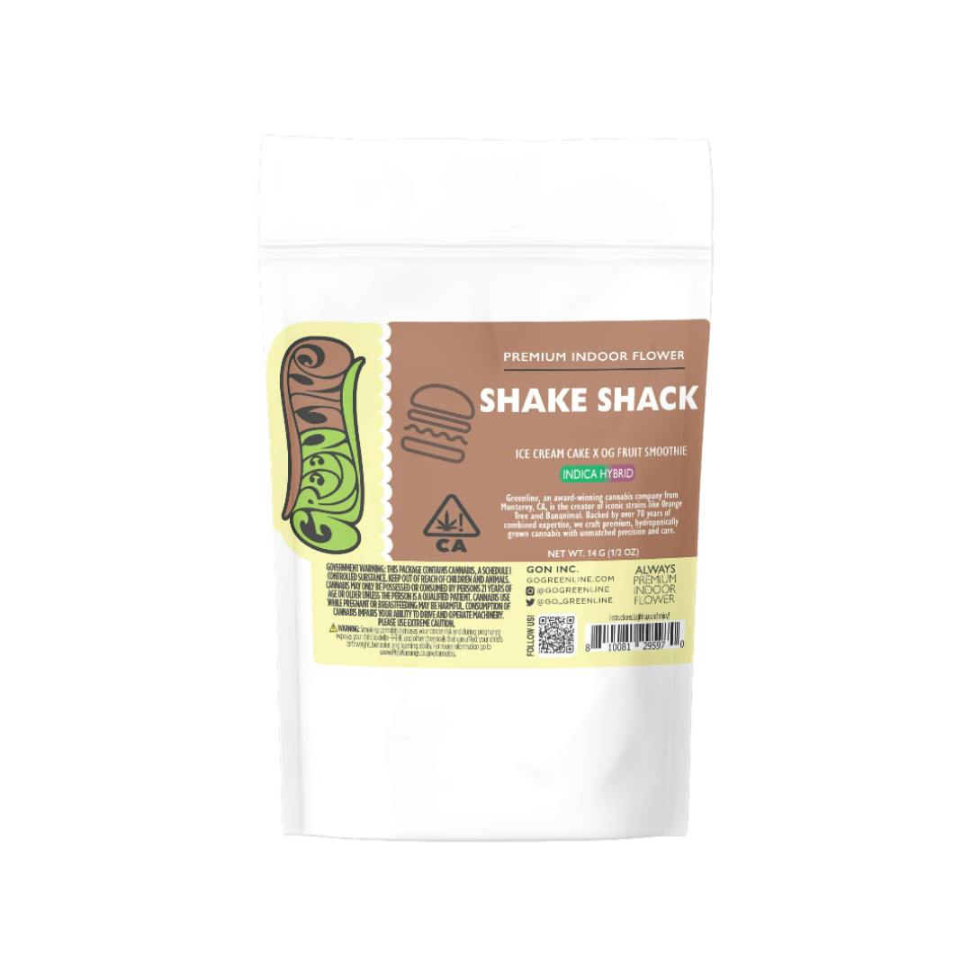 Shake Shack - 1/2 oz - Indoor - Indica Hybrid - 14g - Greenline