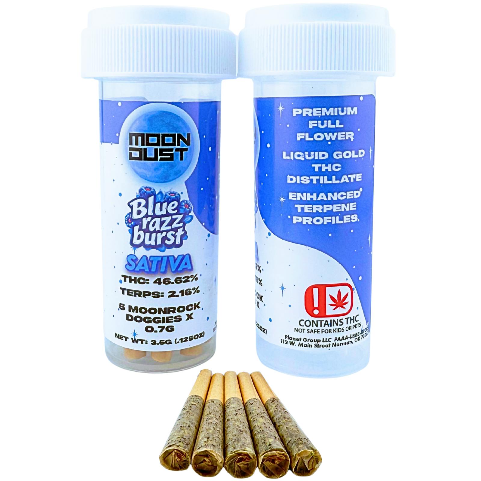 3.5G MOONROCK DOGGIES - BLUE RAZZ BURST - Fire Ranch Farmacy | Weedmaps