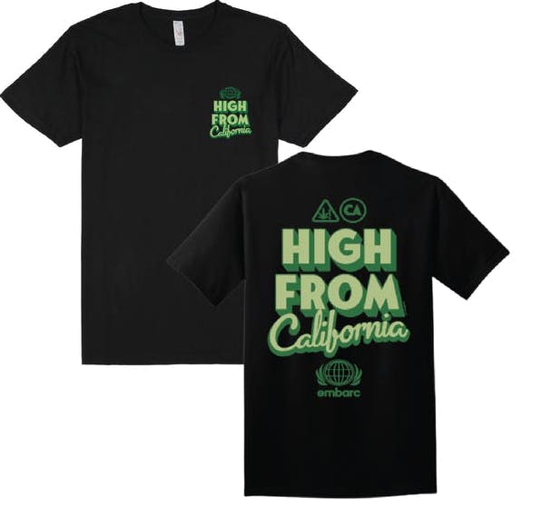 EMBARC - HIGH FROM CALI STANDARD T-SHIRT SHORT SLEEVE BLACK [M ...