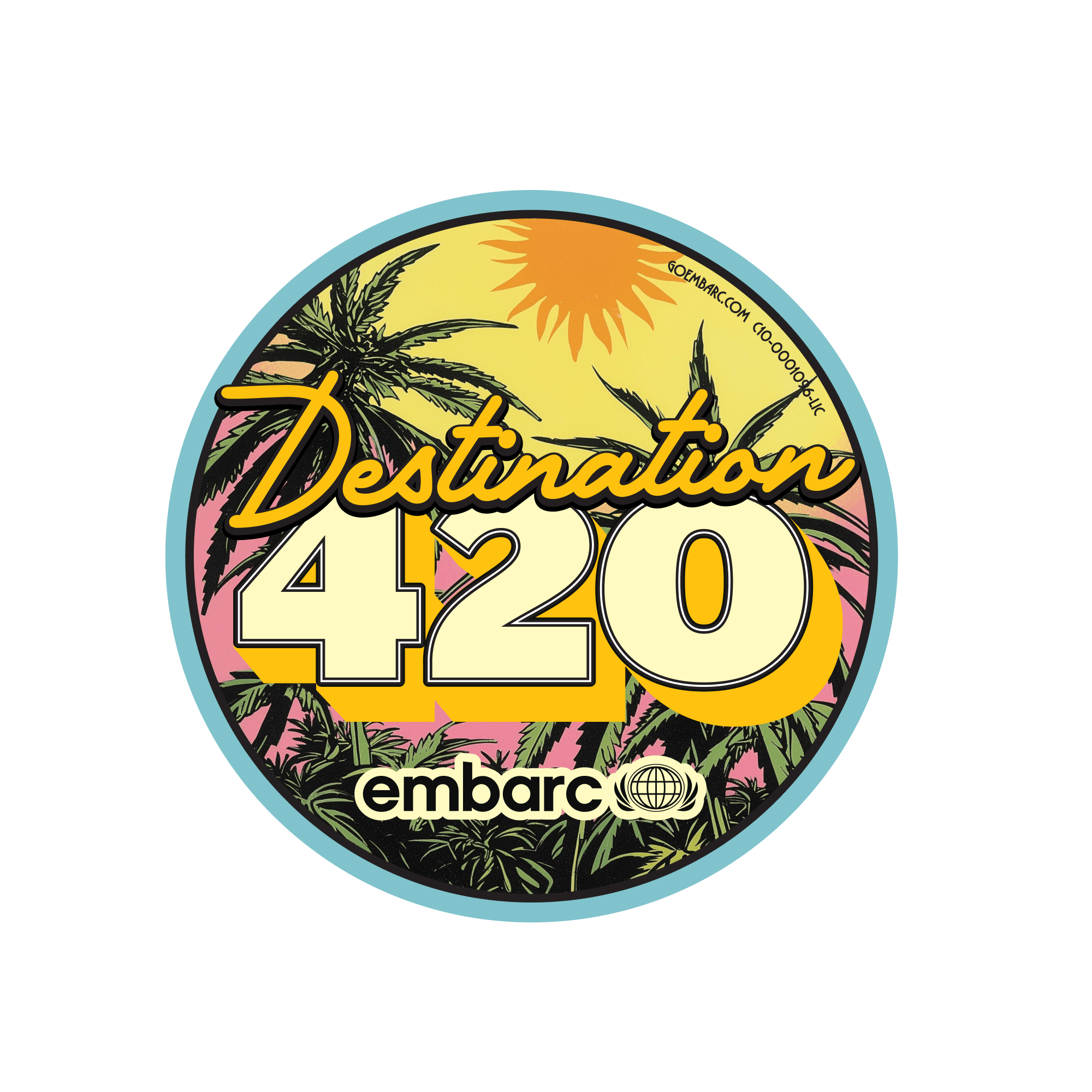 EMBARC - FONTANA DESTINATION 420 STICKER - Embarc Brand