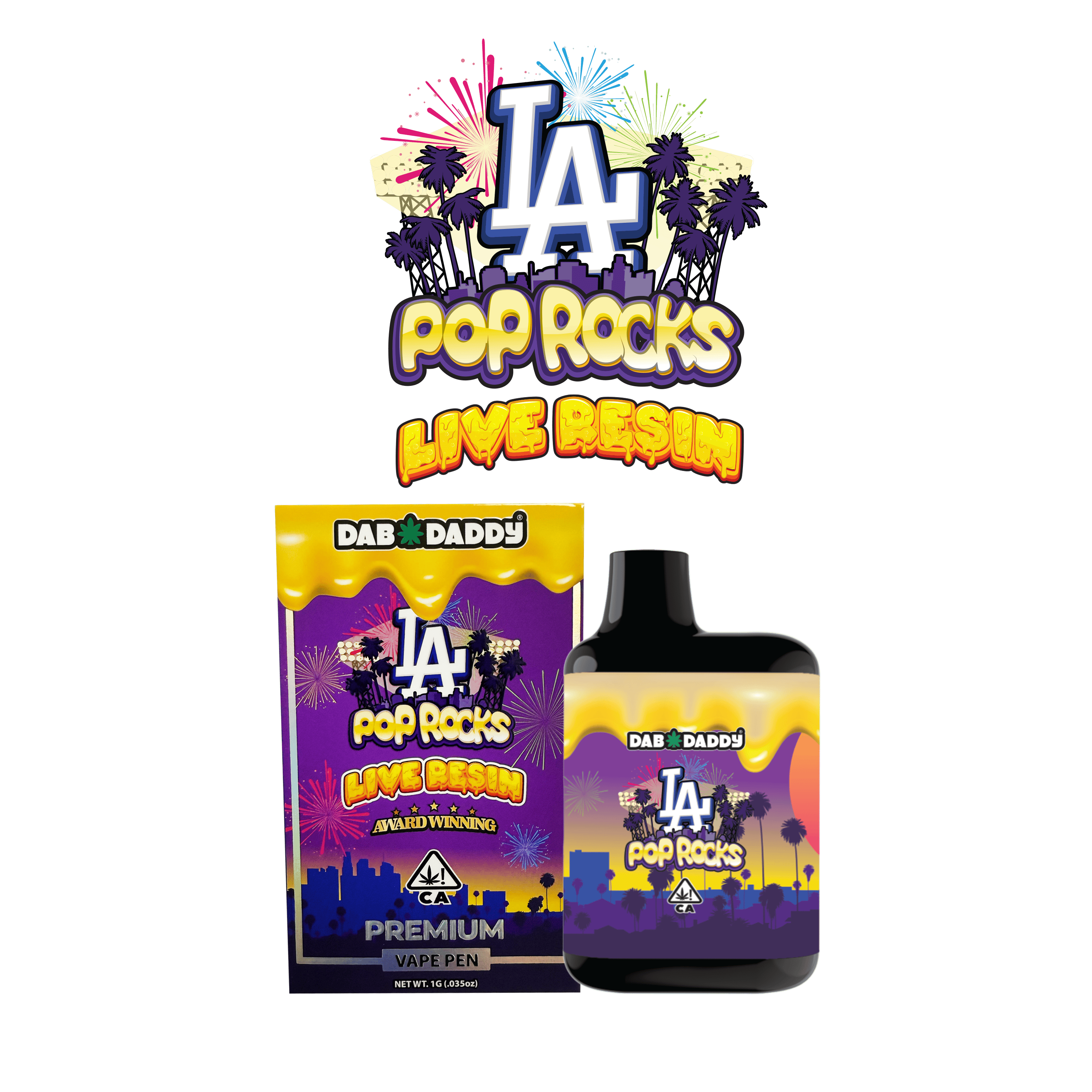 LA Pop Rocks Live Resin Dab Daddy® Vape 1g - Dab Daddy