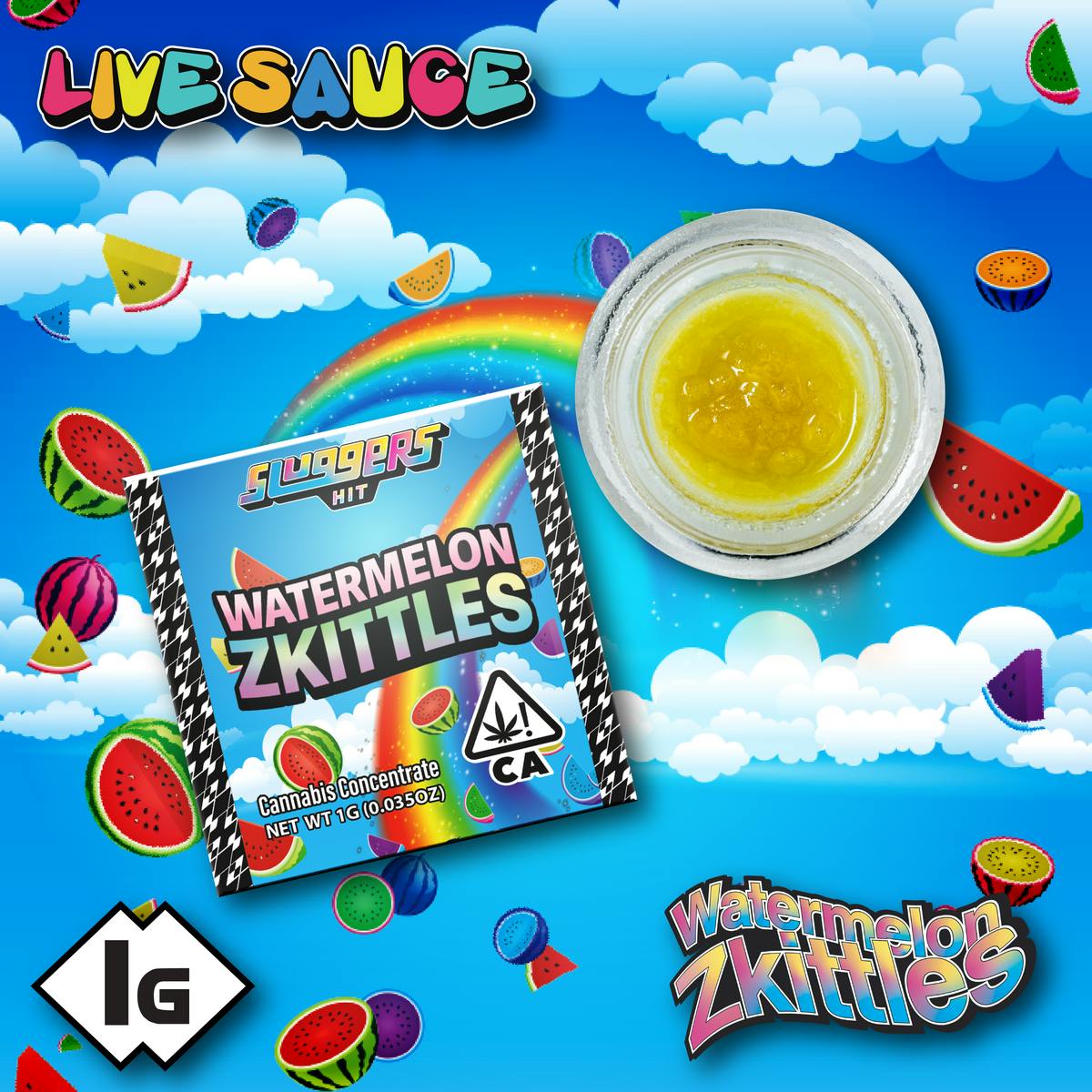 Sluggers - Live Sauce - 1g - Watermelon Zkittlez - Sluggers Hit