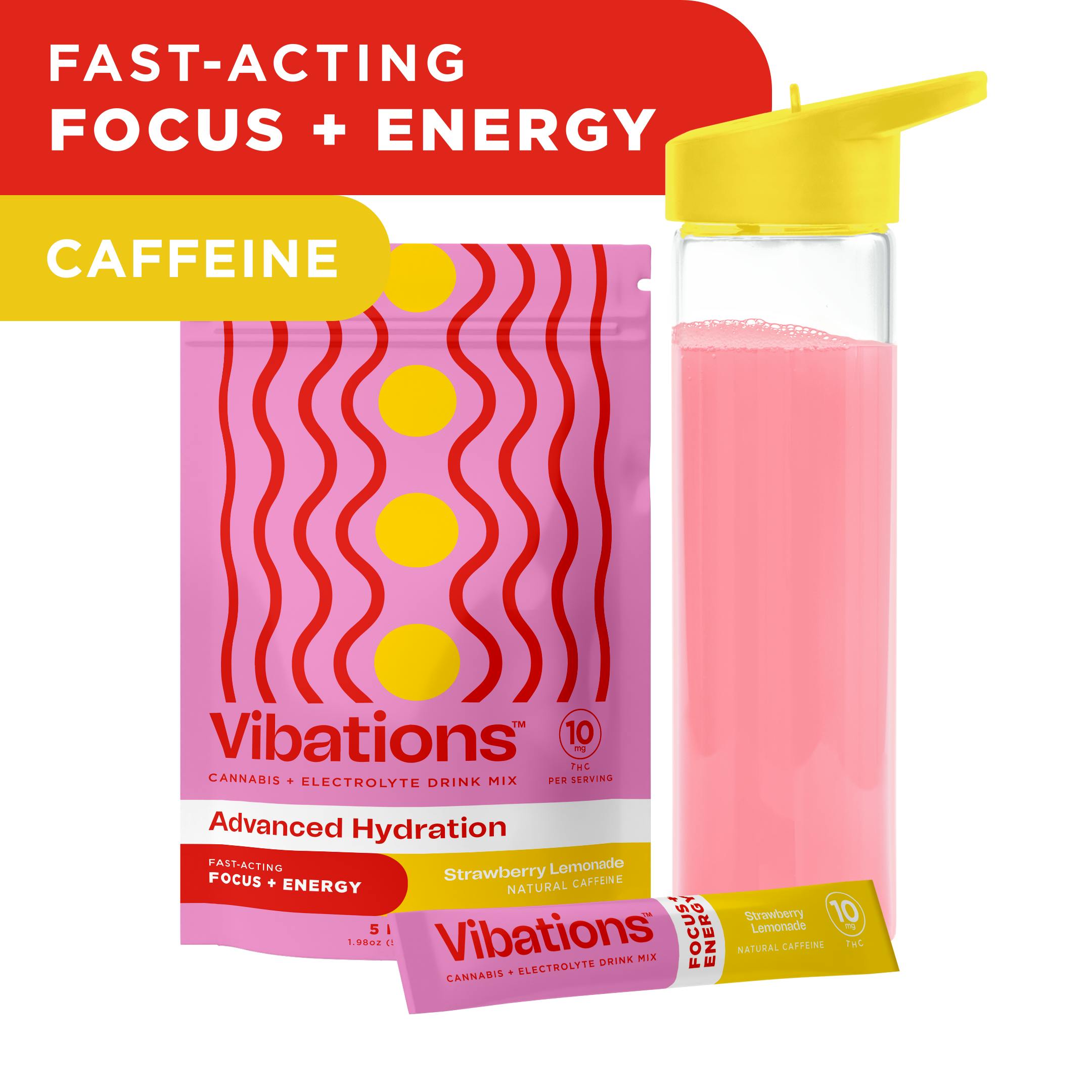 Vibations | Advanced Hydration | Focus + Energy - Strawberry Lemonade ...