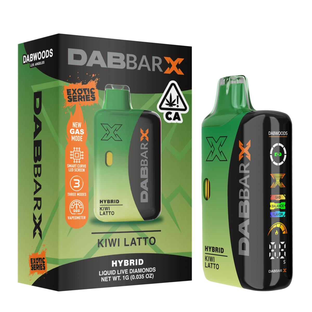 VAPE- DABBAR X LIQUID LIVE DIAMONDS Kiwi Latto 1G - Dabwoods