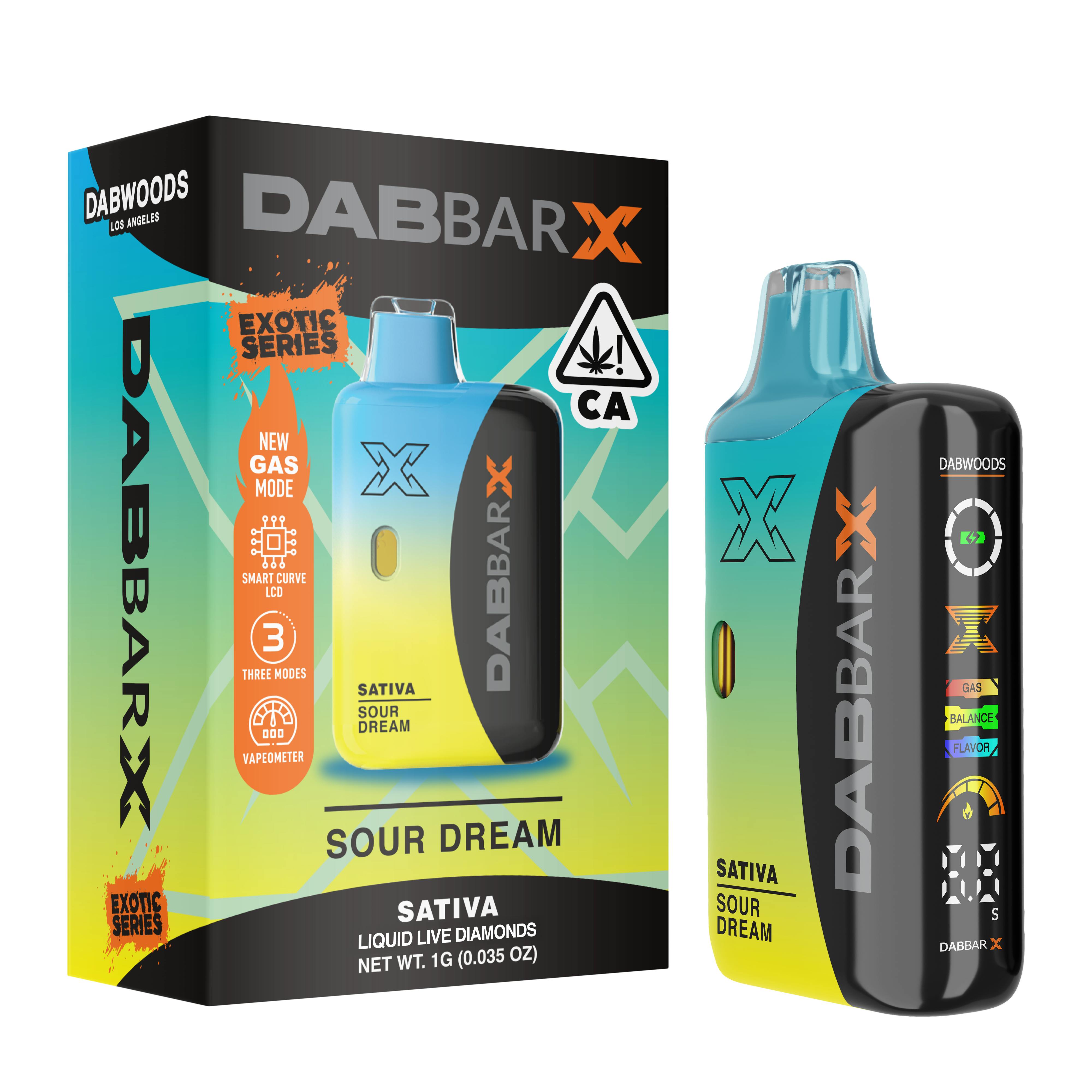 VAPE- DABBAR X LIQUID LIVE DIAMONDS Sour Dream 1G - Dabwoods