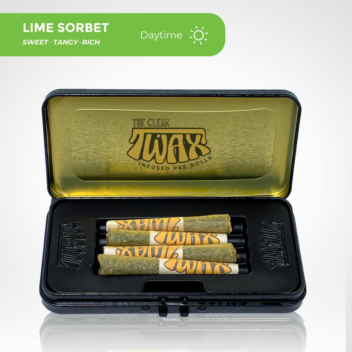 The Clear TWAX Mini Infused Pre-rolls 2g [4 Pack] | Lime Sorbet - CLEAR ...