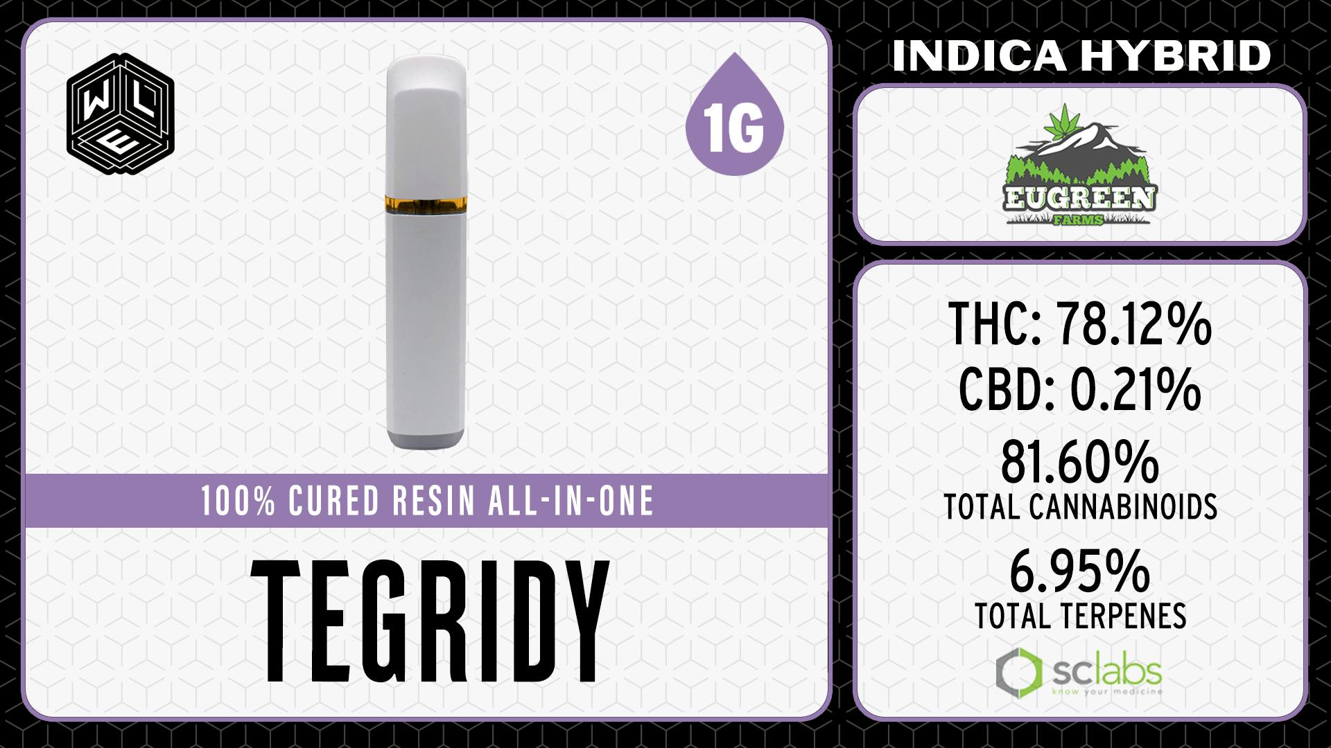 WLE | Tegridy | Cured Resin AIO | 1G - White Label Extracts