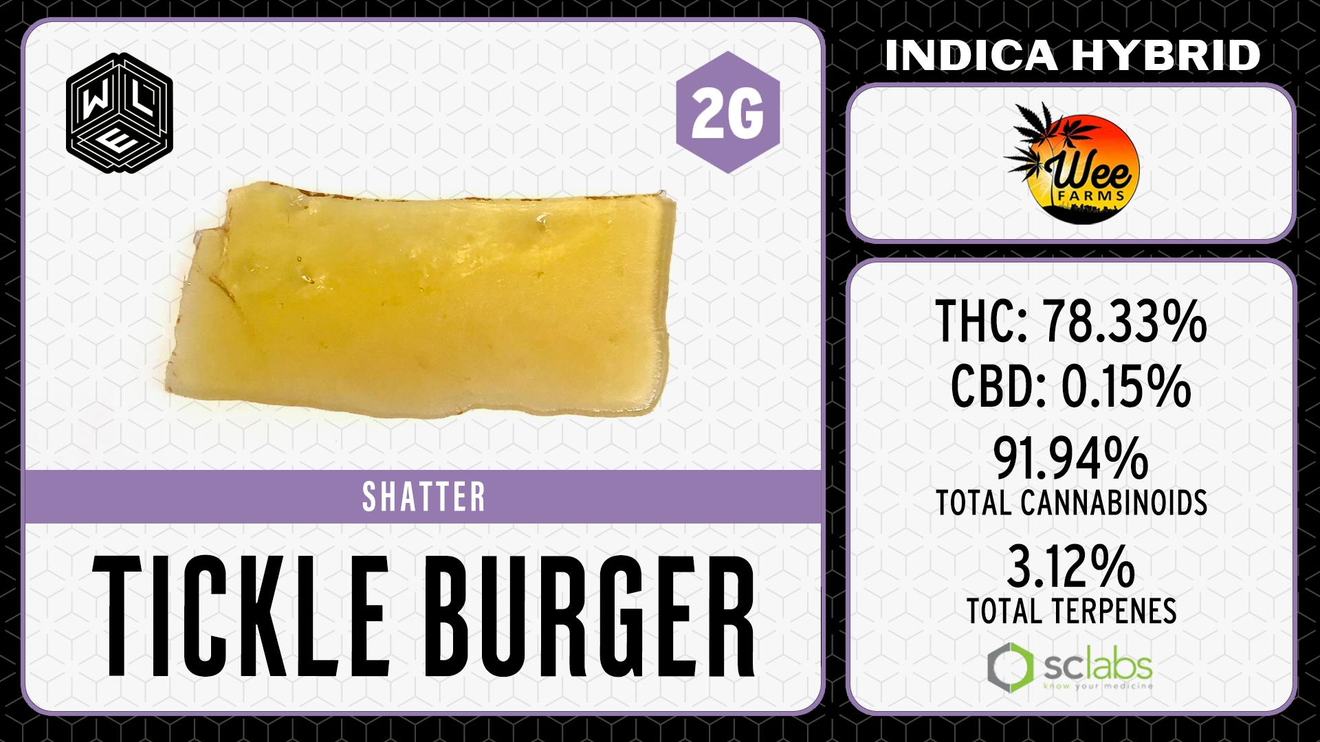 WLE | Tickle Burger | Shatter | 2G - White Label Extracts