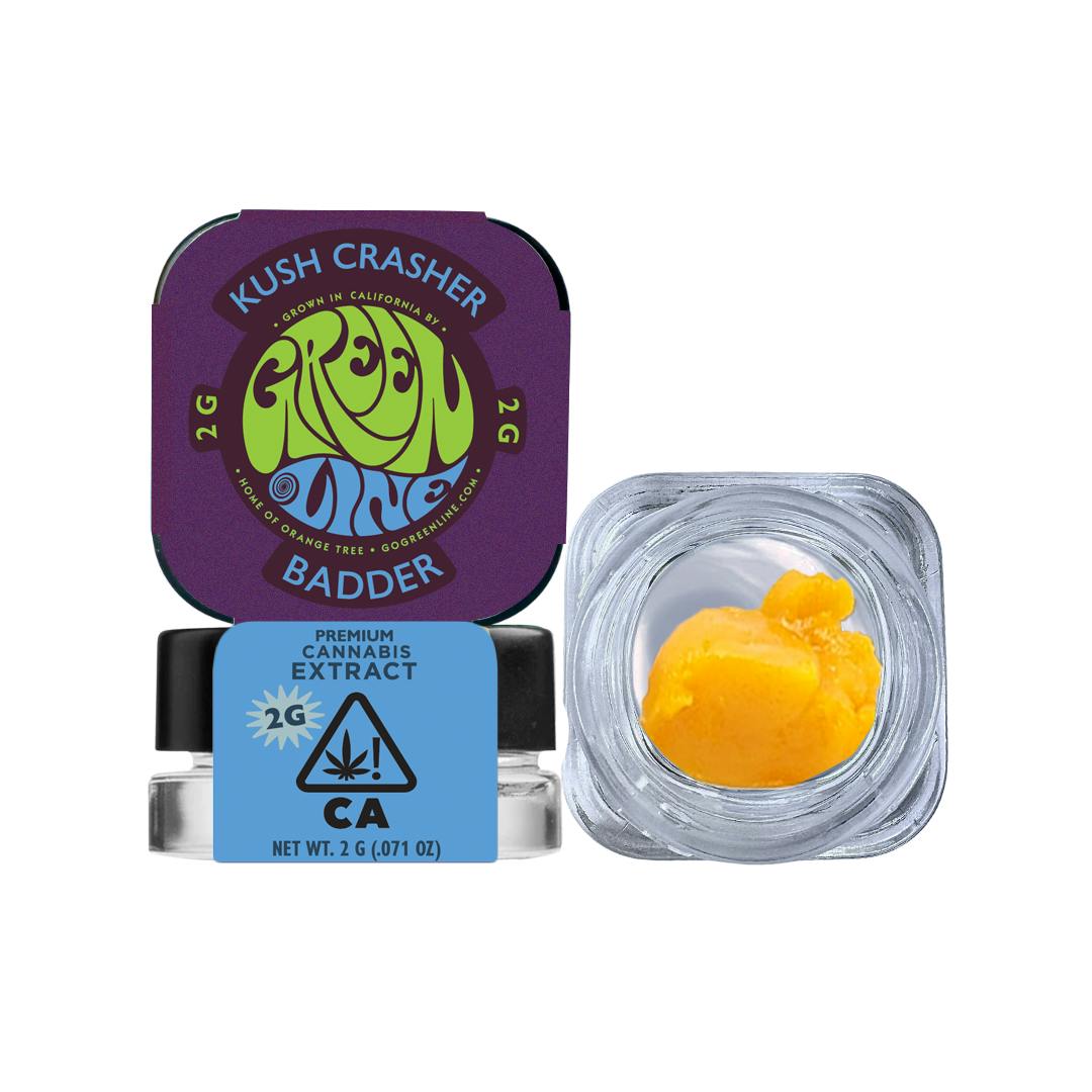 Kush Crasher - Badder - Extract - Indica Hybrid - 2g - Greenline