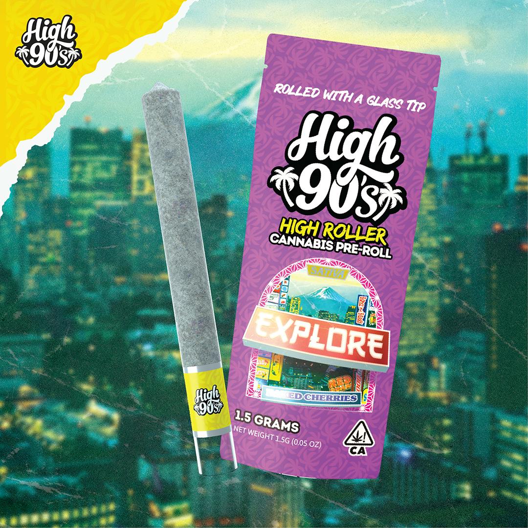 High 90s : Explore 1.5g High Roller Pre-Roll - HIGH 90s