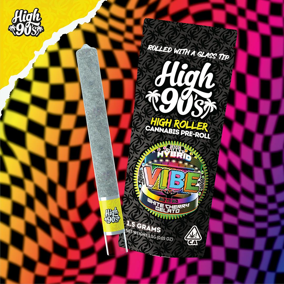High 90s : Vibe 1.5g High Roller Pre-Roll - HIGH 90s