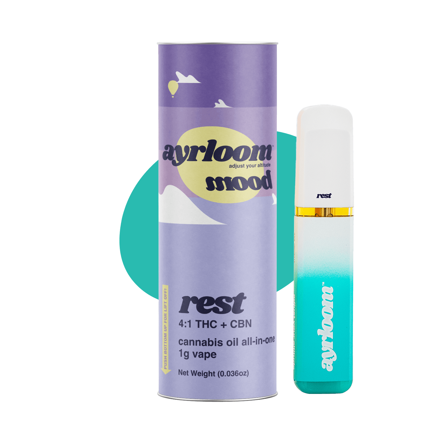 Ayrloom | Mood Rest | AIO | 1g | THC : CBN - Planet Nugg Weed ...