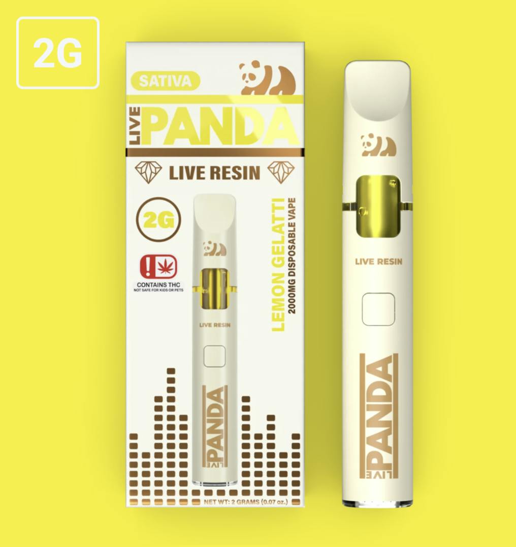 Live Panda - Lemon Gelatti - 2G Live Resin Vape - Loud Panda