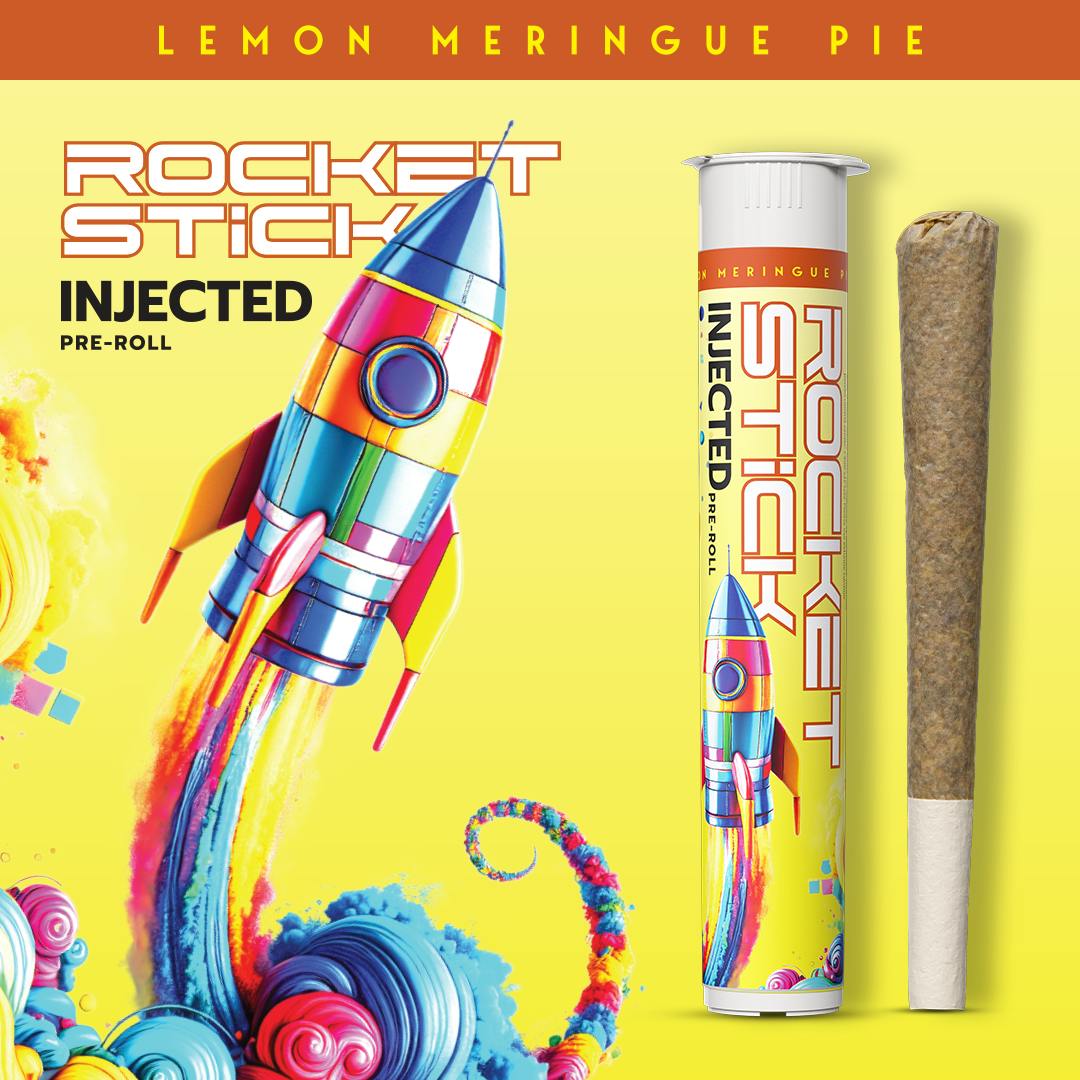 Rocket Sticks - Lemon Meringue - 1.2g Injected Pre-Rolls - Rocket