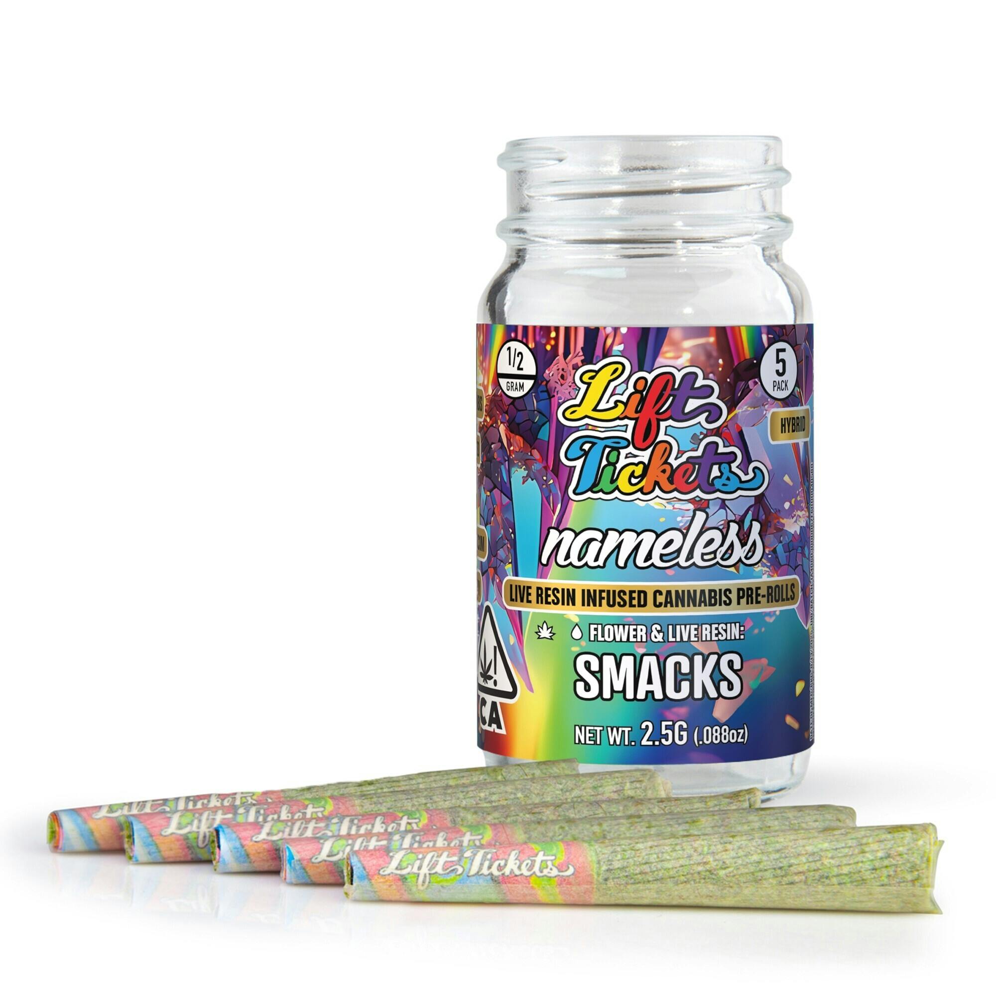 Nameless: Smacks - Infused Pre-Roll 5-Pack - KUSHY Cannabis Delivery ...