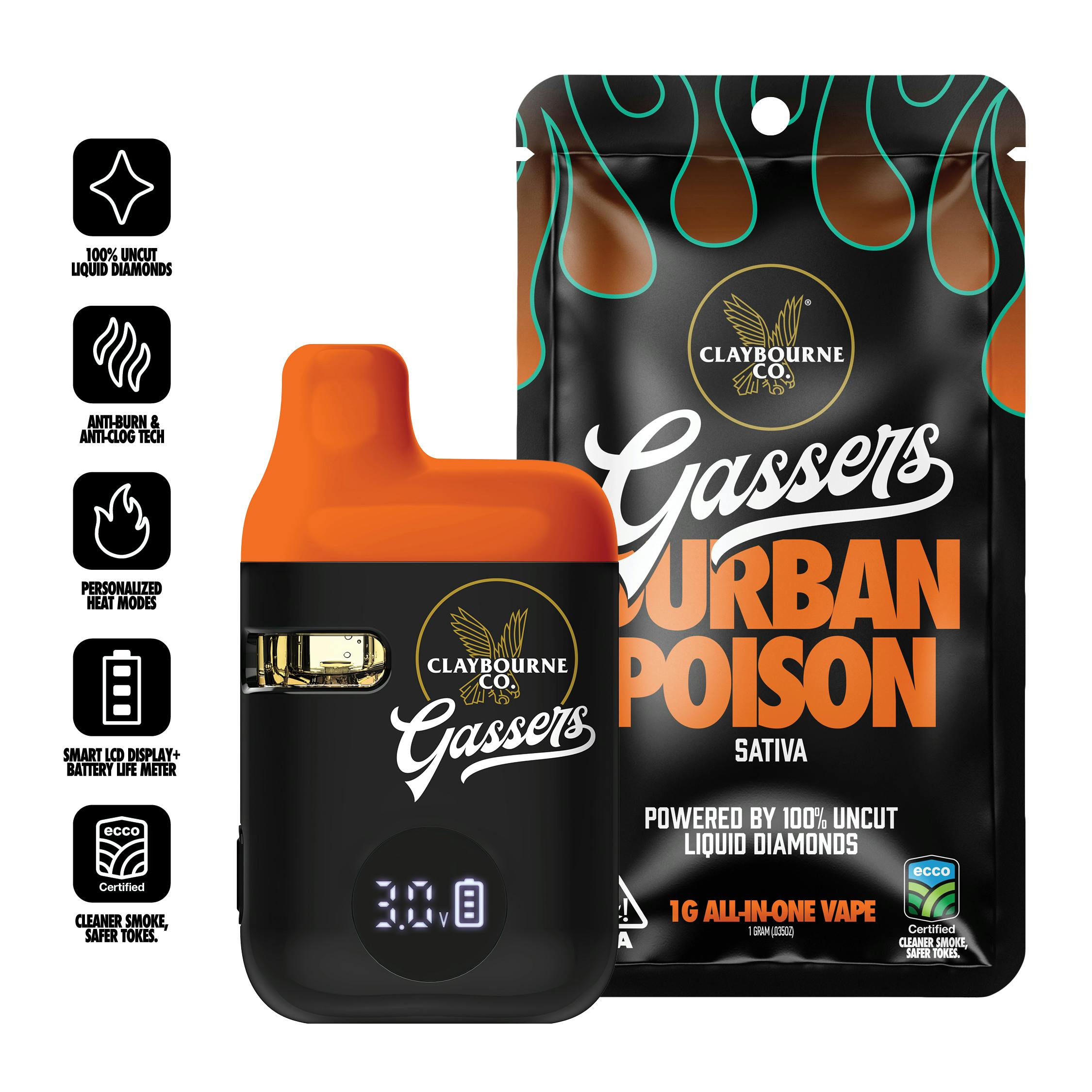 Durban Poison (1g) - Gassers All-In-One Liquid Diamonds Vape - The ...