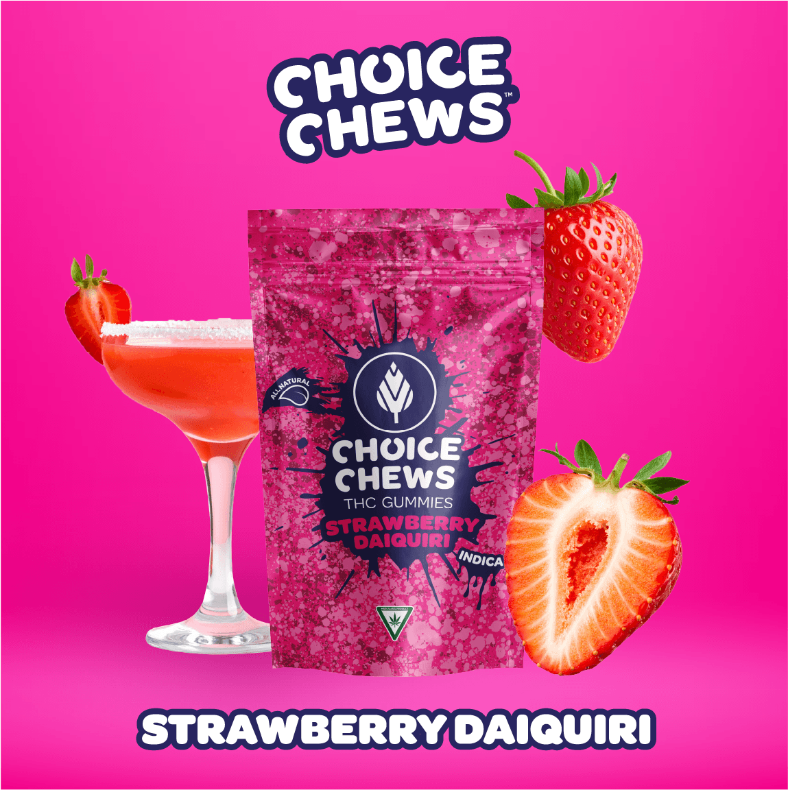Choice Chews - Strawberry Daiquiri (Indica) - 200mg - Choice Chews