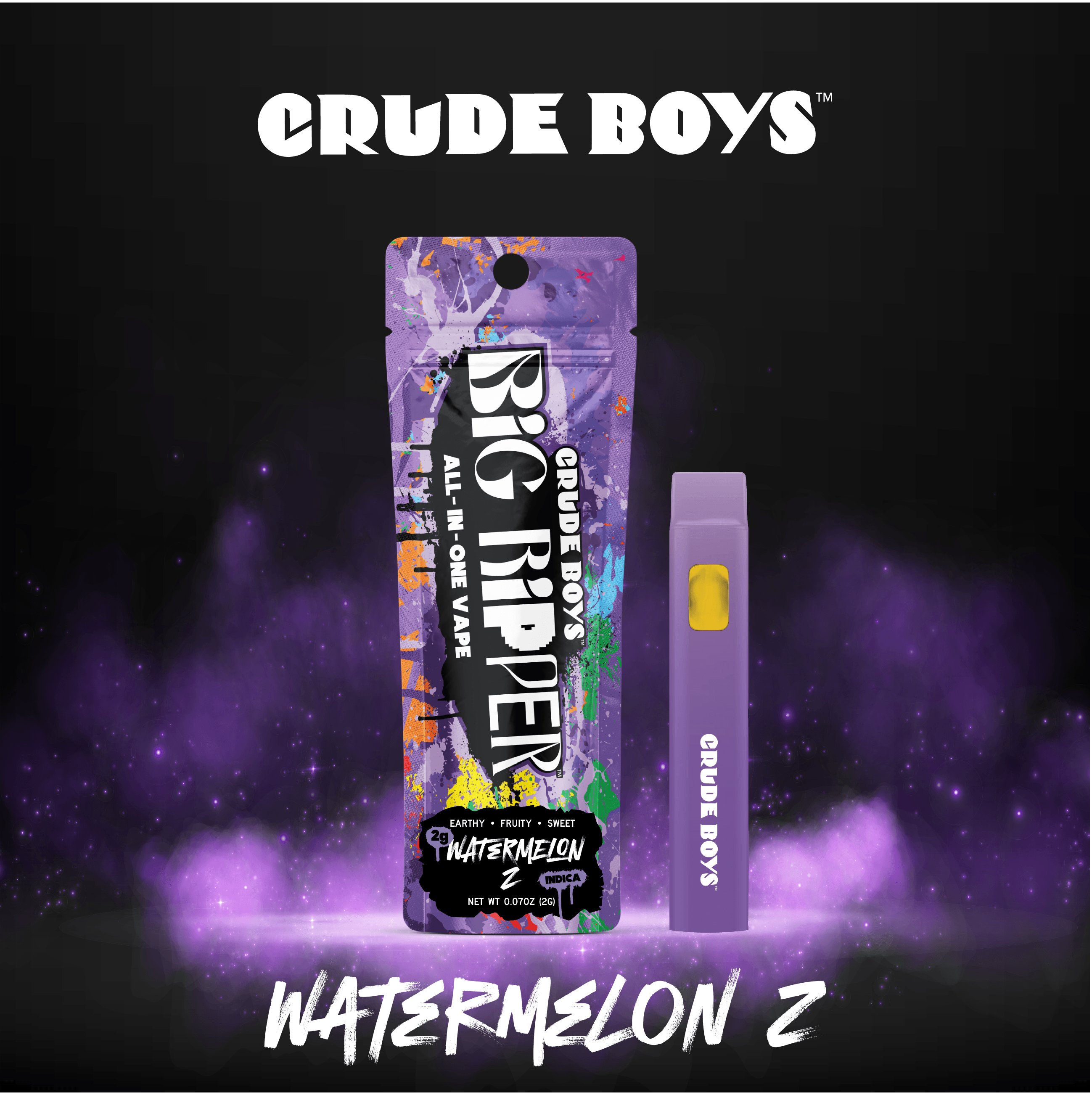 New 2g Big Ripper - All In One - Watermelon Z (Indica) - Crude Boys ...