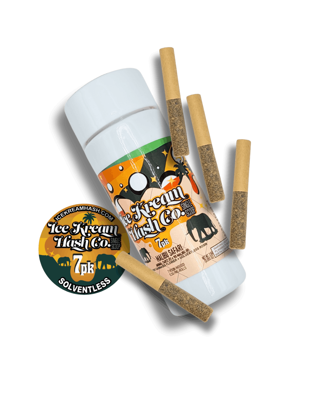 IKHCO | Malibu Safari | Rosin Infused PRJ | Single Scoop 7pk | 3.5g - Ice Kream Hash Co.