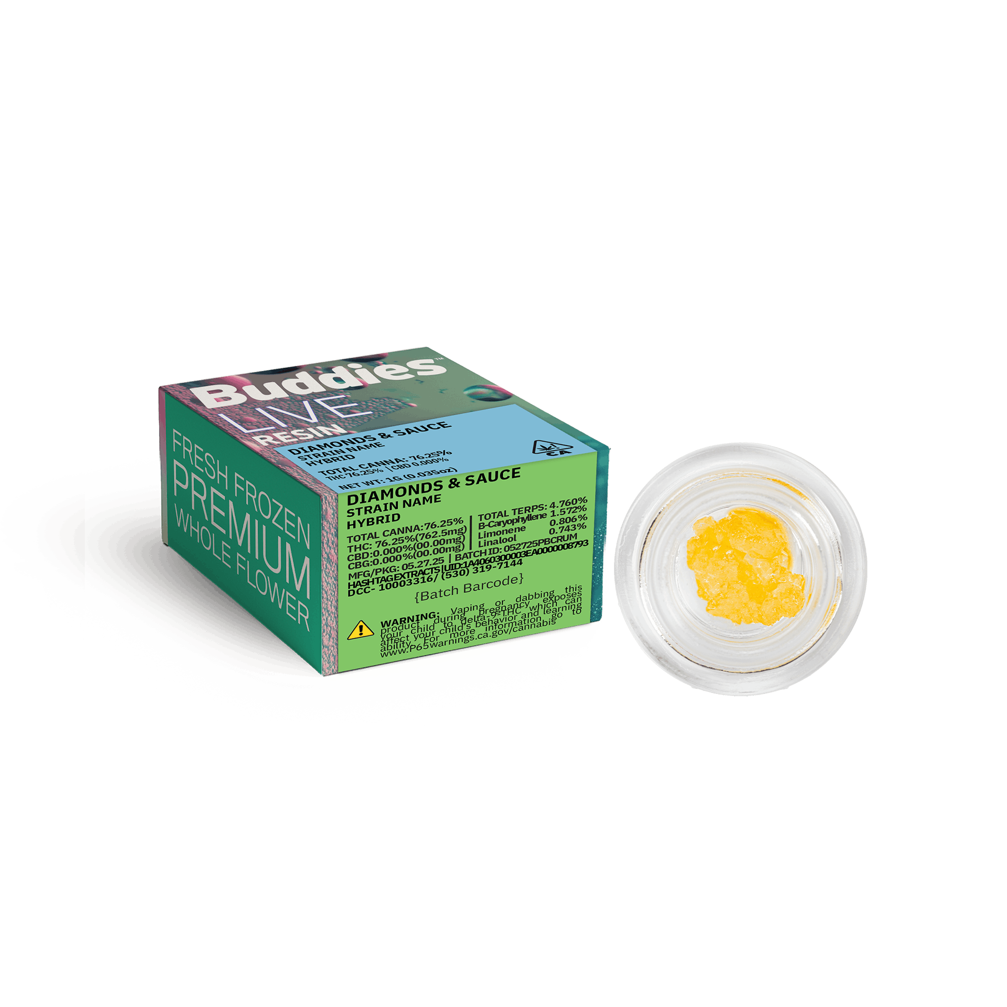 Live Resin Diamonds & Sauce | 1g Dab | Blueberry Cupcake (H) - Buddies ...