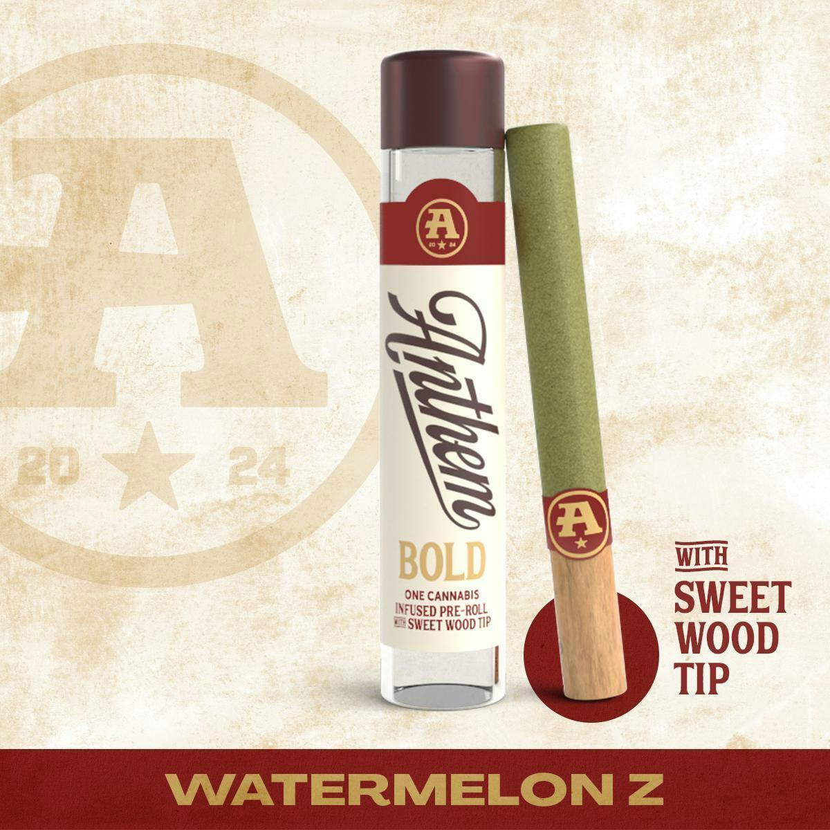 Bold Wood Tip Infused Watermelon Z Pre-Roll 1g - Anthem