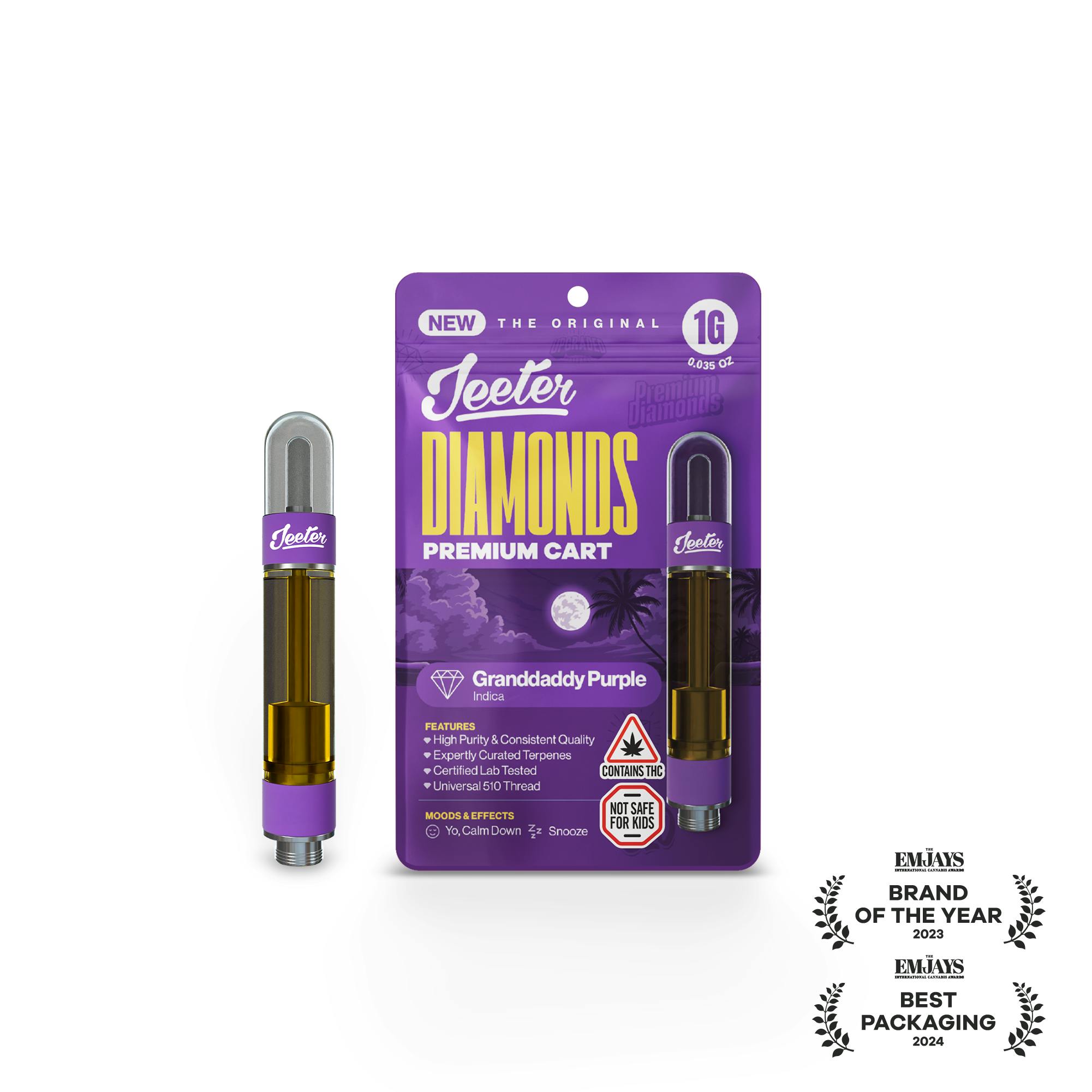 Jeeter Diamonds Premium Cart | Granddaddy Purple - Jeeter