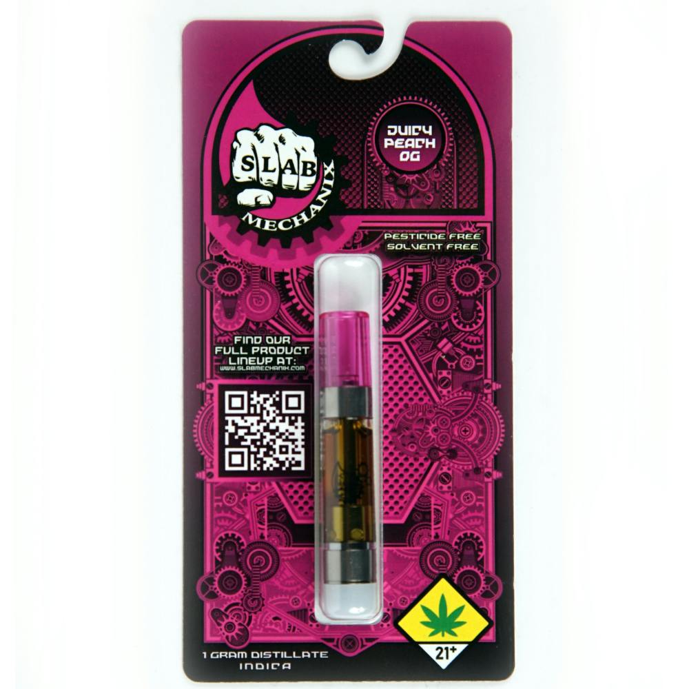 Slab Mechanix Juicy Peach OG 1g Distillate Cart - Slab Mechanix