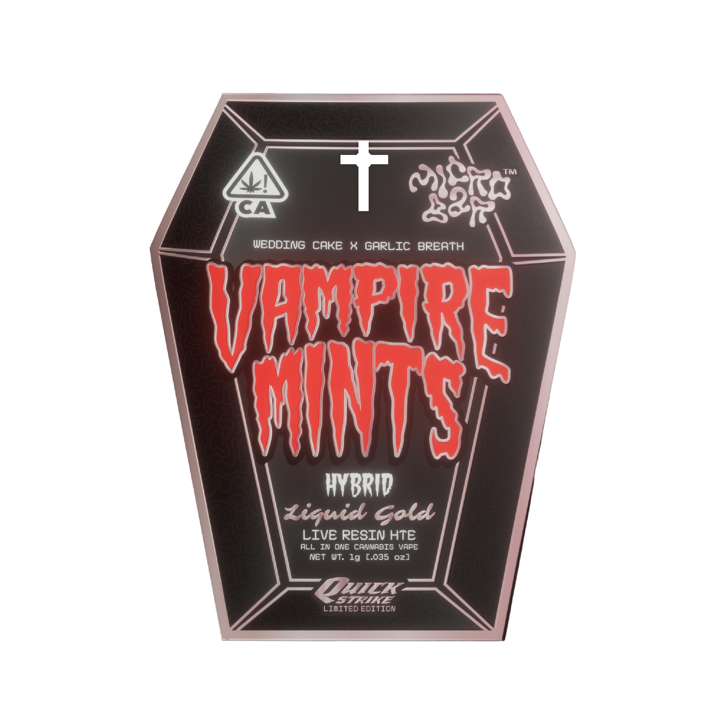 Vampire Mints (Hybrid) - Liquid Gold Live Resin 1g AIO - Micro Bar
