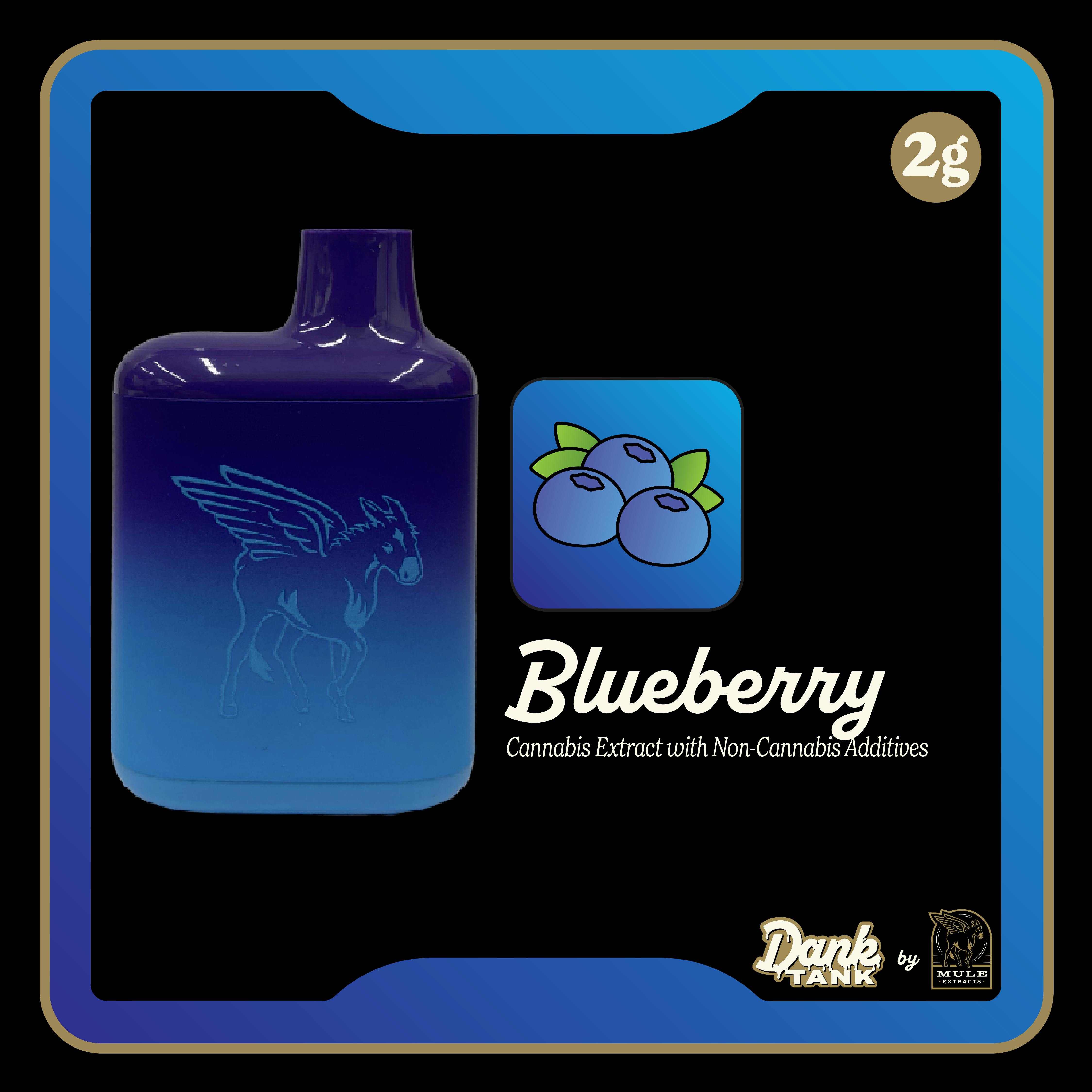 2g Blueberry Flavored Dank Tank - NJ - Mule Extracts