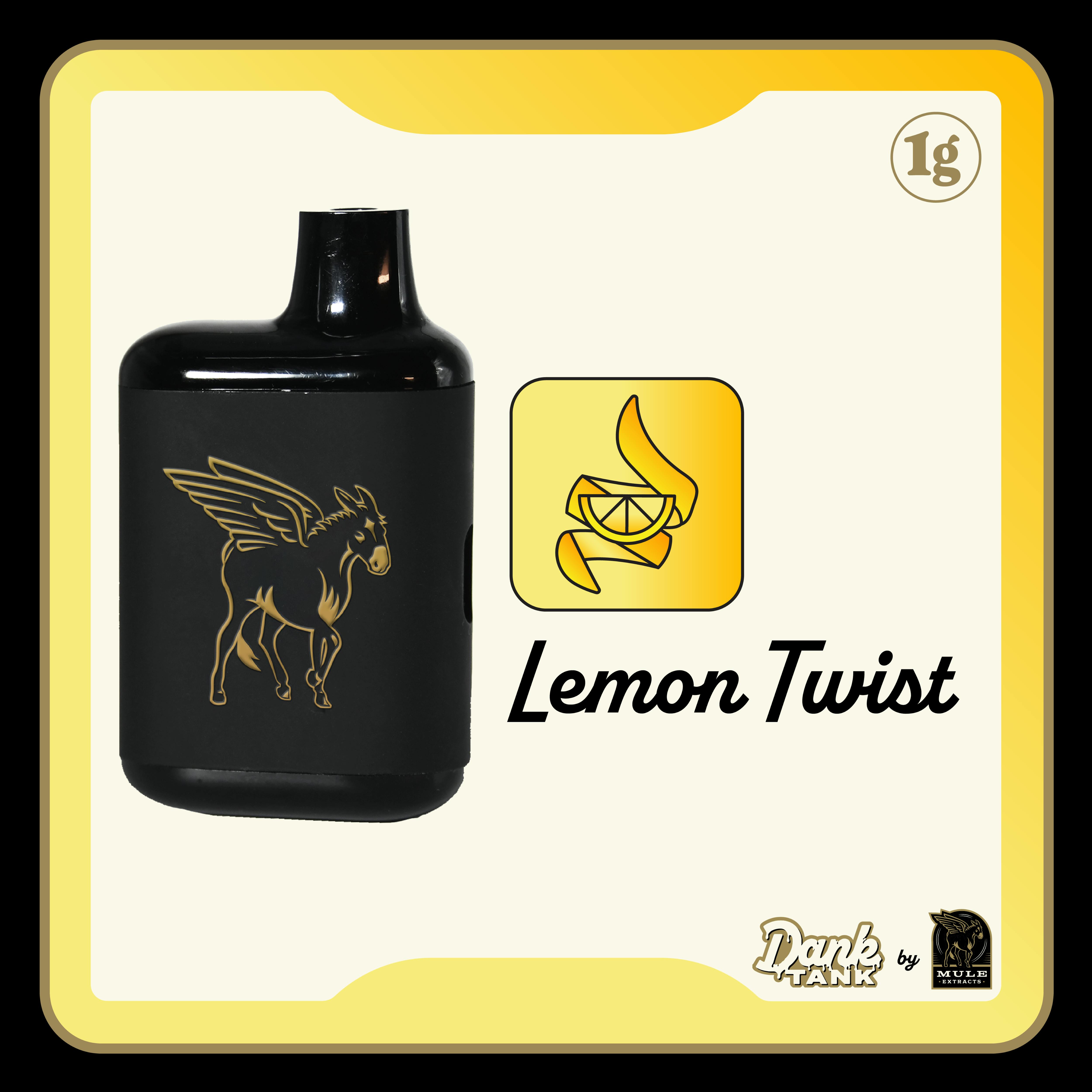 1g Dank Tank - Lemon Twist (Hybrid) - NJ - Mule Extracts