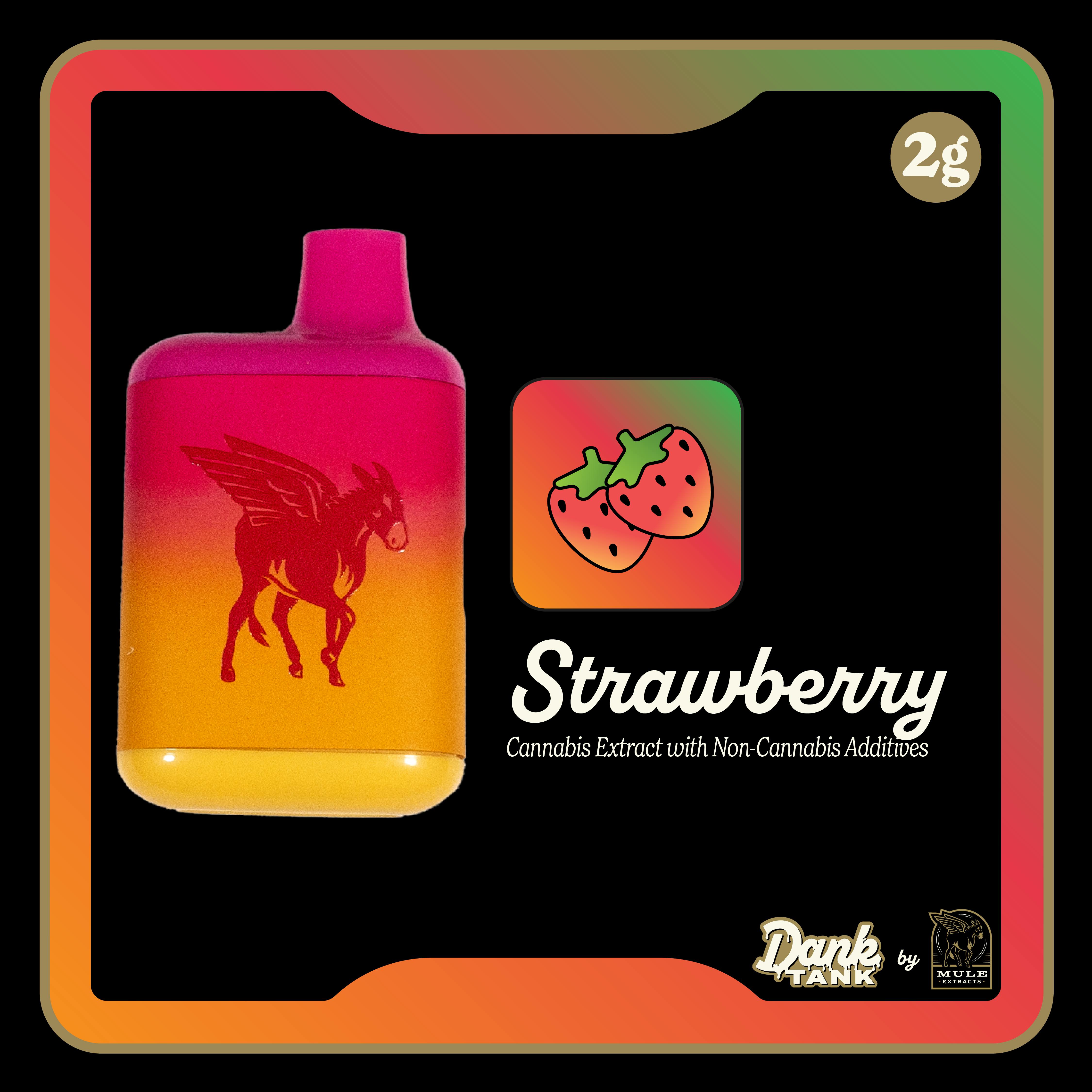 2g Strawberry Flavored Dank Tank - NJ - Mule Extracts