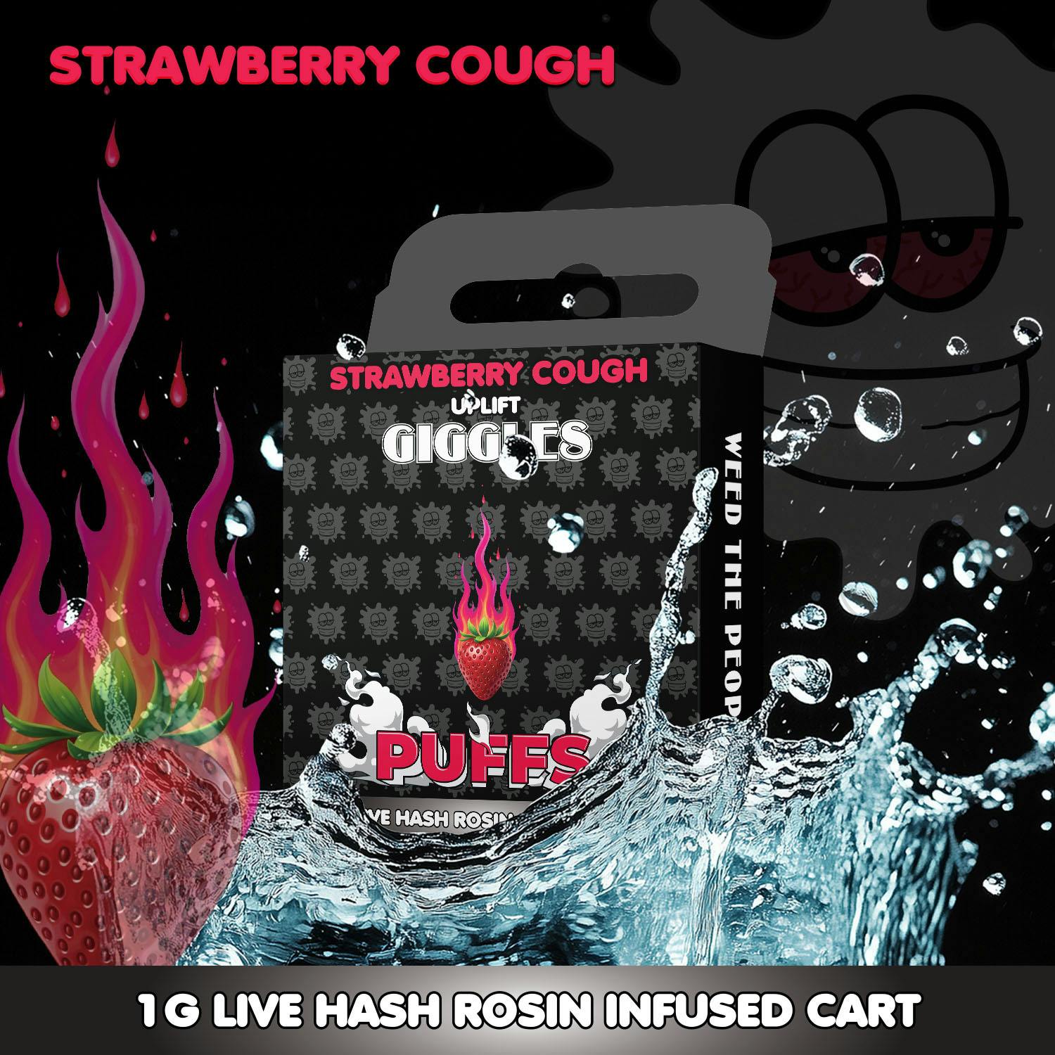 Giggles Puffs | Strawberry Cough | Cart | 1g - Giggles