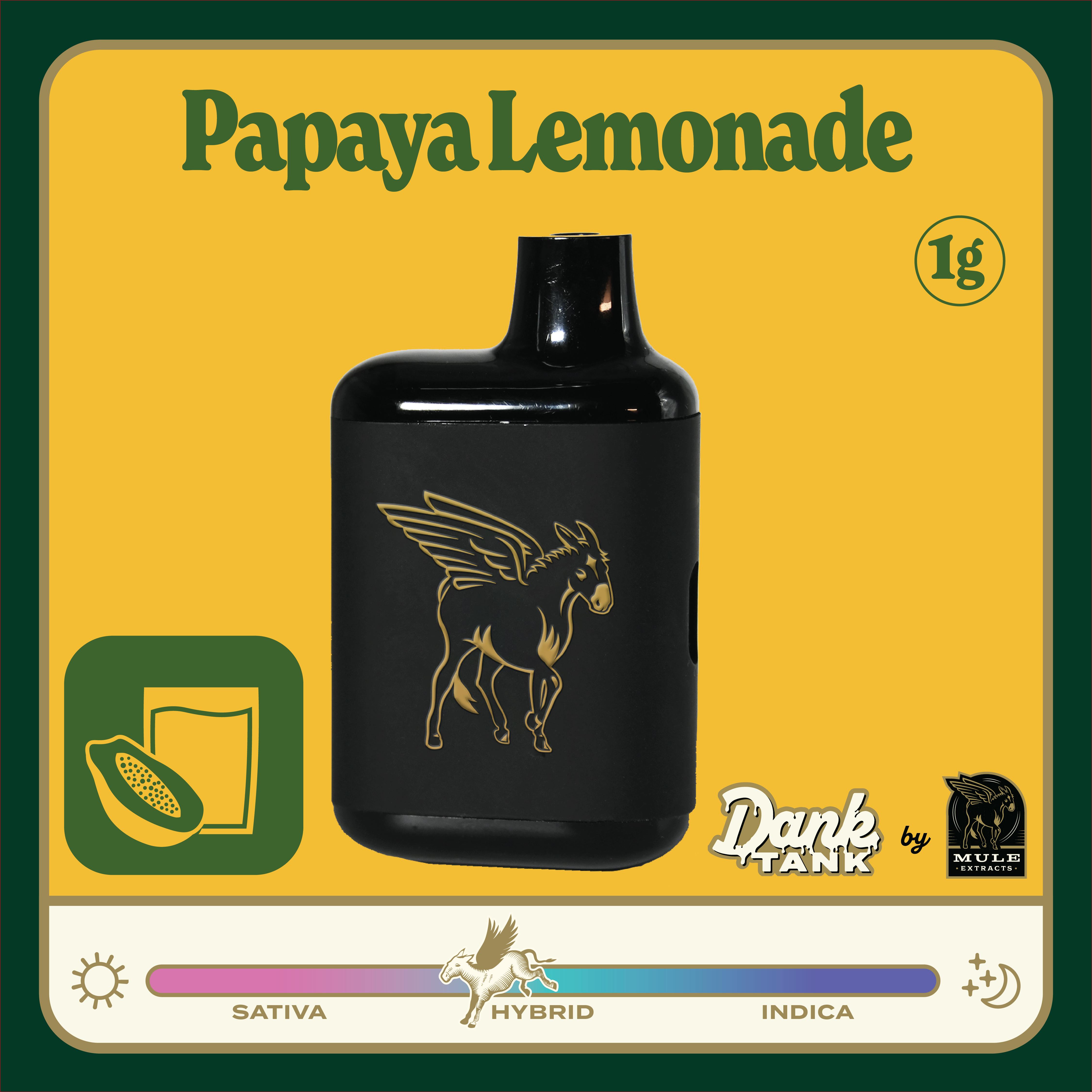 1g Dank Tank Pure Live Resin - Papaya Lemonade 70.4% (Hybrid) 8.9% ...