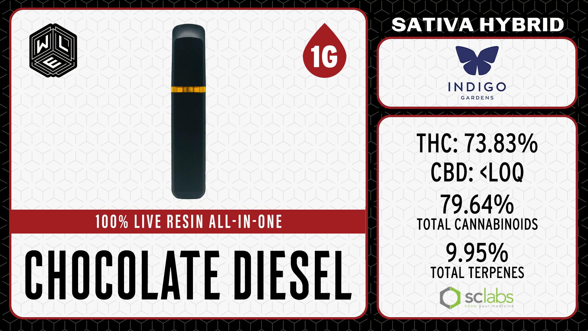 WLE | Chocolate Diesel | All-In-One Live Resin Cartridge (1g) Sativa ...