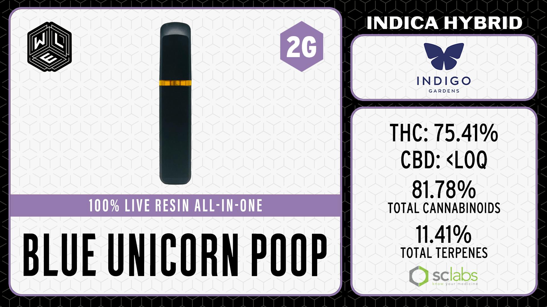 WLE | Blue Unicorn Poop | All-In-One Live Resin Cartridge (2g) - White ...