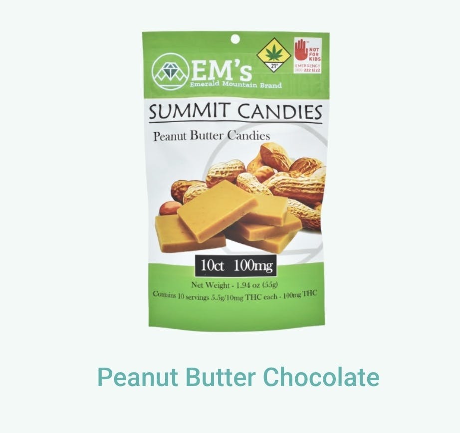 Emerld Mountain | Peanut Butter Chocolate | 10mg Edible | 10ct ...