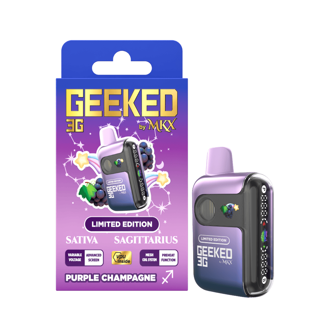 LIMITED EDITION | Geeked 3G Disposable by MKX | Purple Champagne - MKX ...